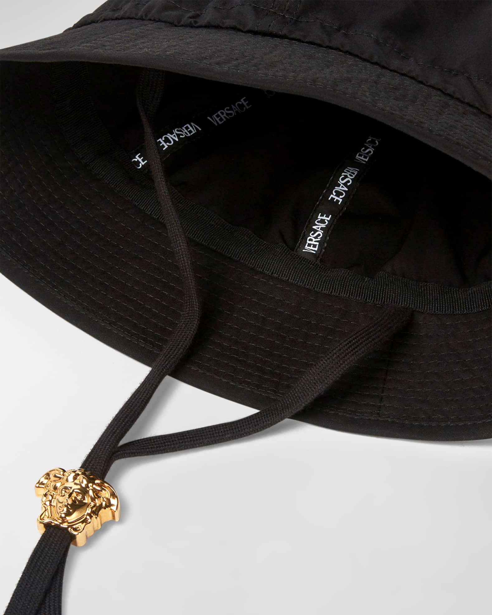 Versace Men's Medusa Head Drawstring Bucket Hat | Neiman Marcus