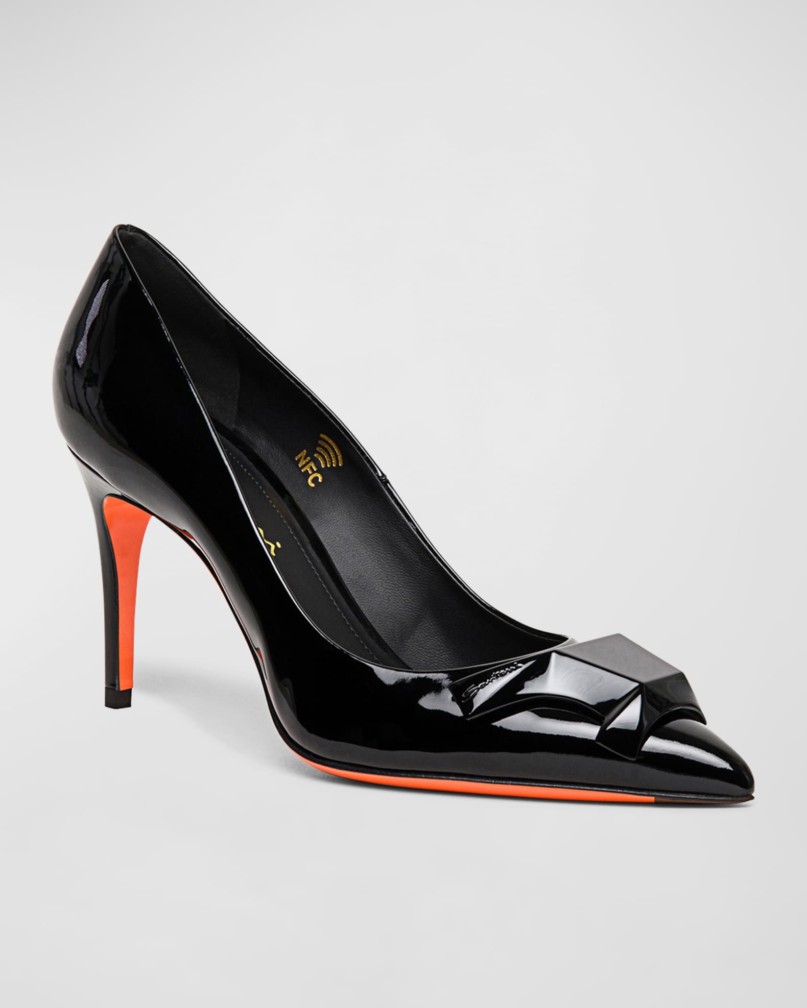 Santoni Gemmy Metallic Jewel Pumps | Neiman Marcus