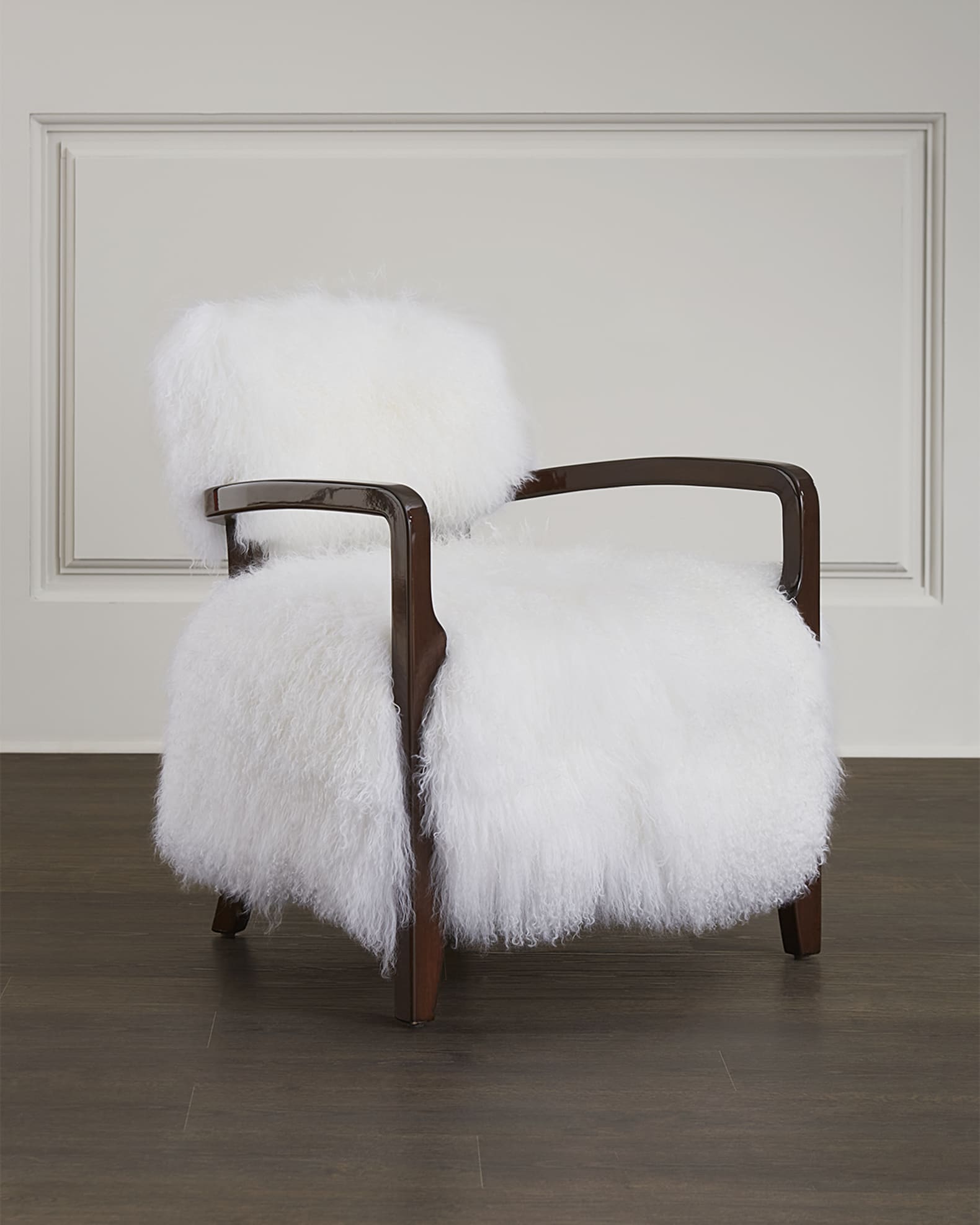 Interlude Home Royce Sheepskin Lounge Chair | Neiman Marcus