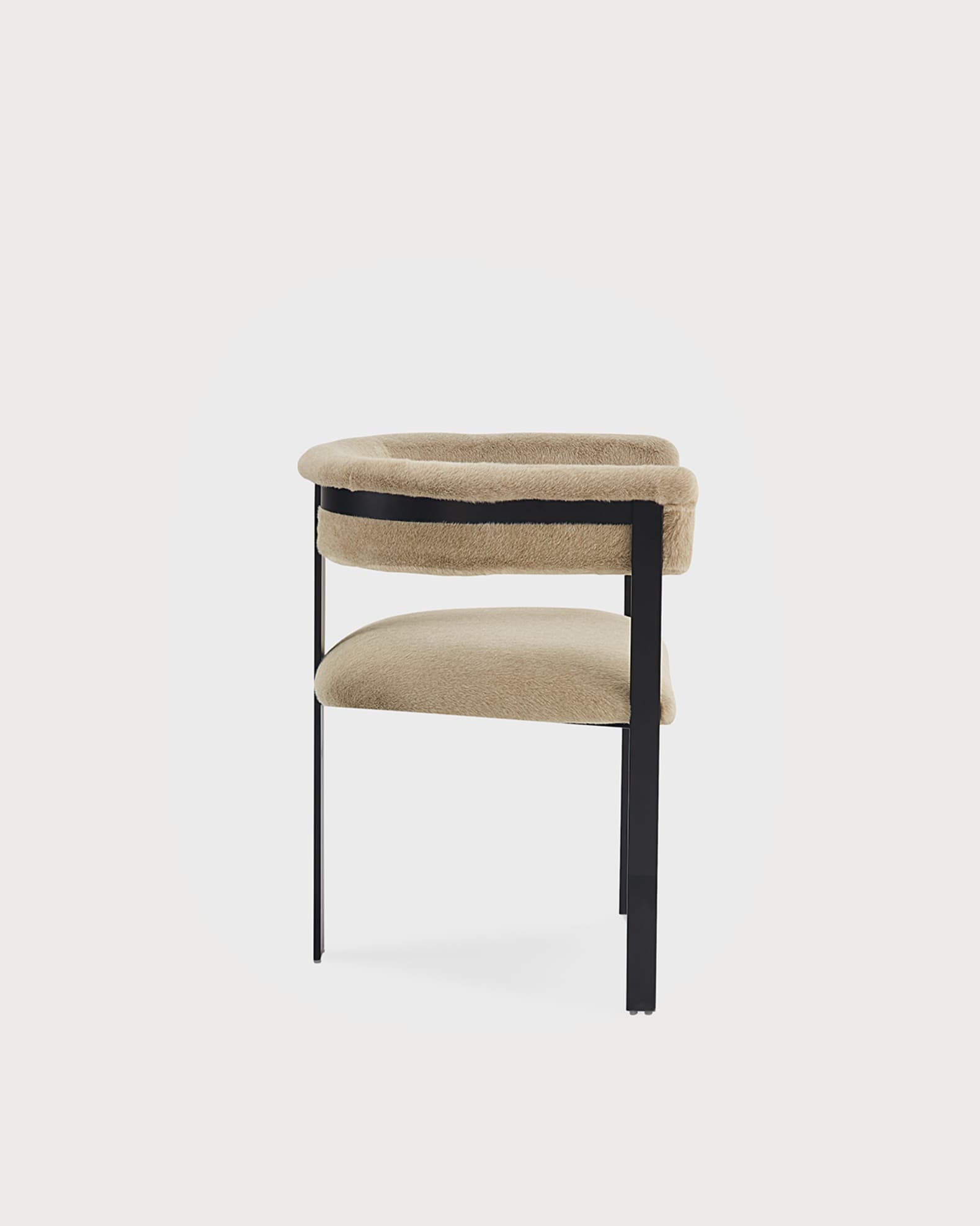 Interlude Home Darcy Fawn Faux Fur Dining Chair | Neiman Marcus