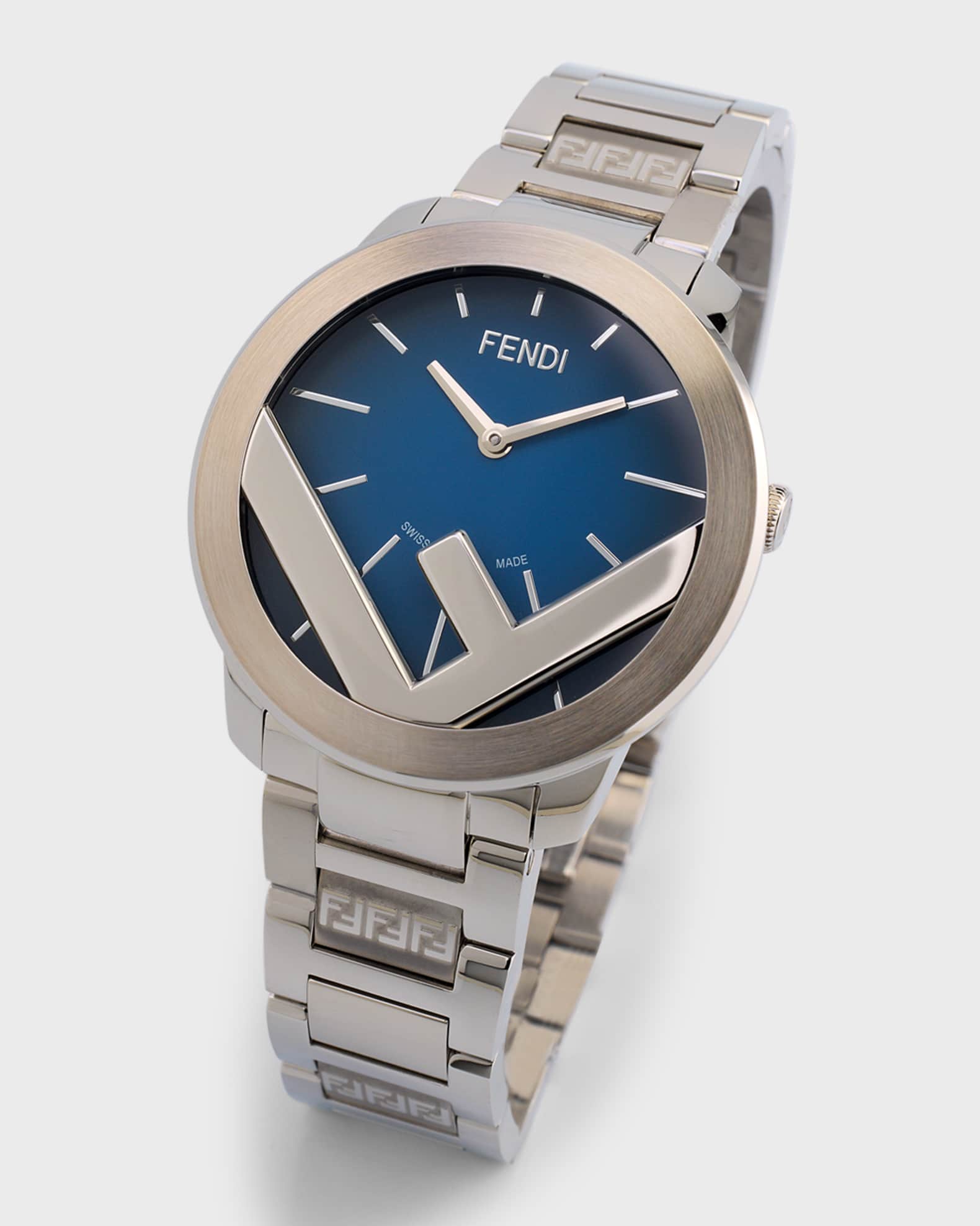 Fendi Men's F Is Fendi Stainless Steel Bracelet Watch, 41mm | Neiman Marcus