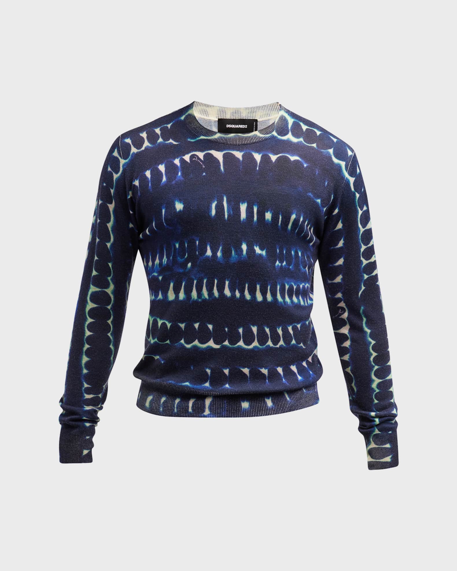 Dsquared2 Men's Tie-Dye Wool Sweater | Neiman Marcus