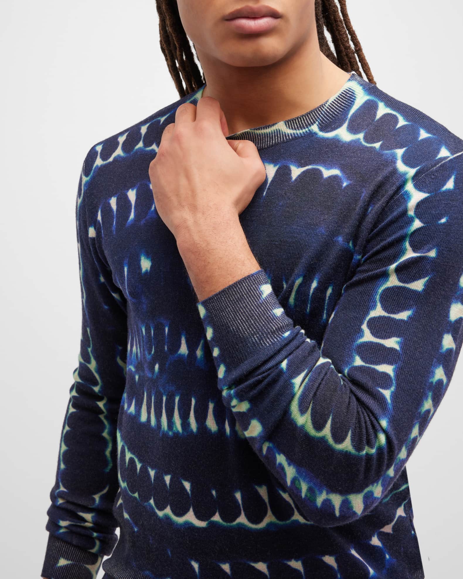 Dsquared2 Men's Tie-Dye Wool Sweater | Neiman Marcus