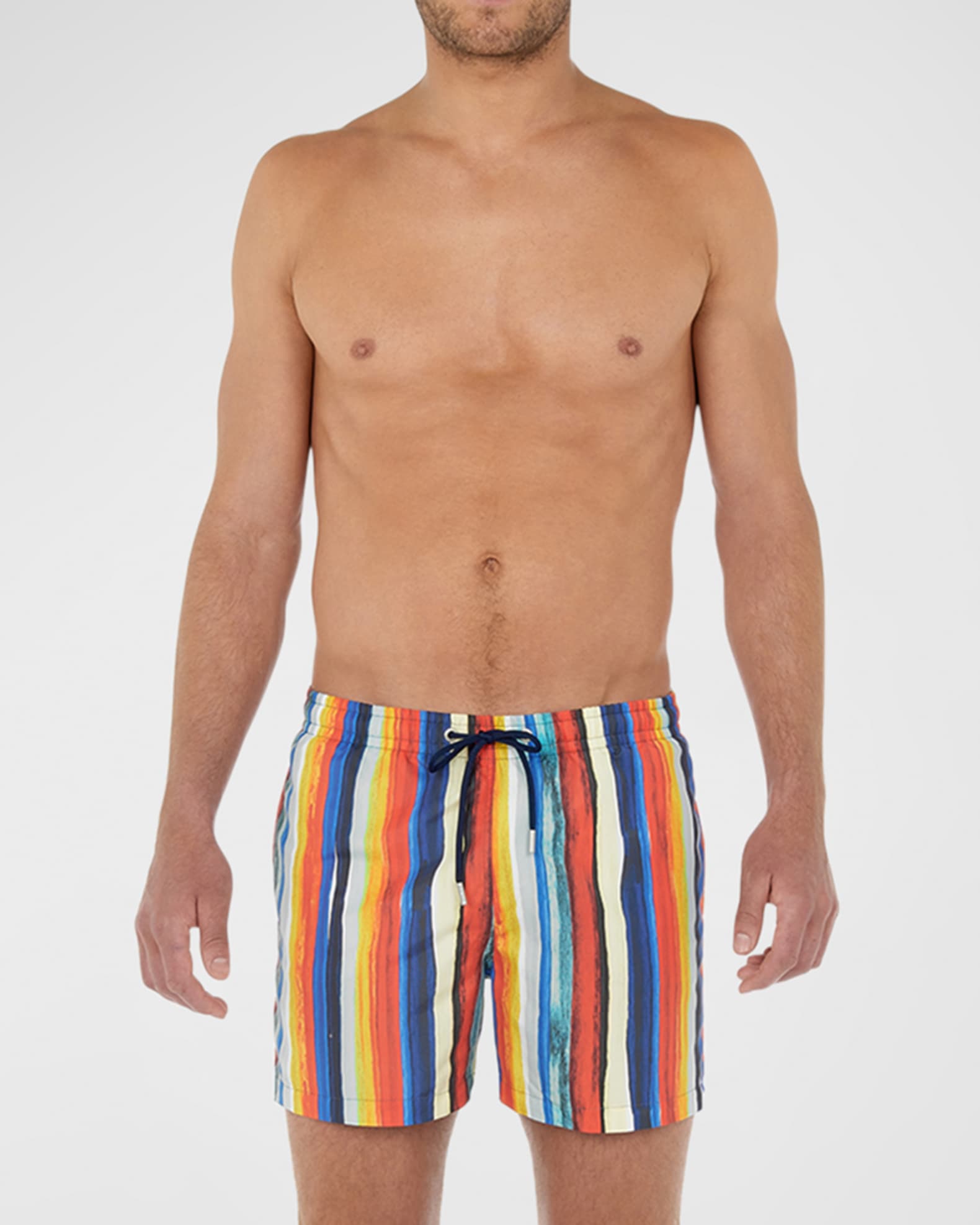 HOM Men's Multicolor Striped Beach Boxer | Neiman Marcus