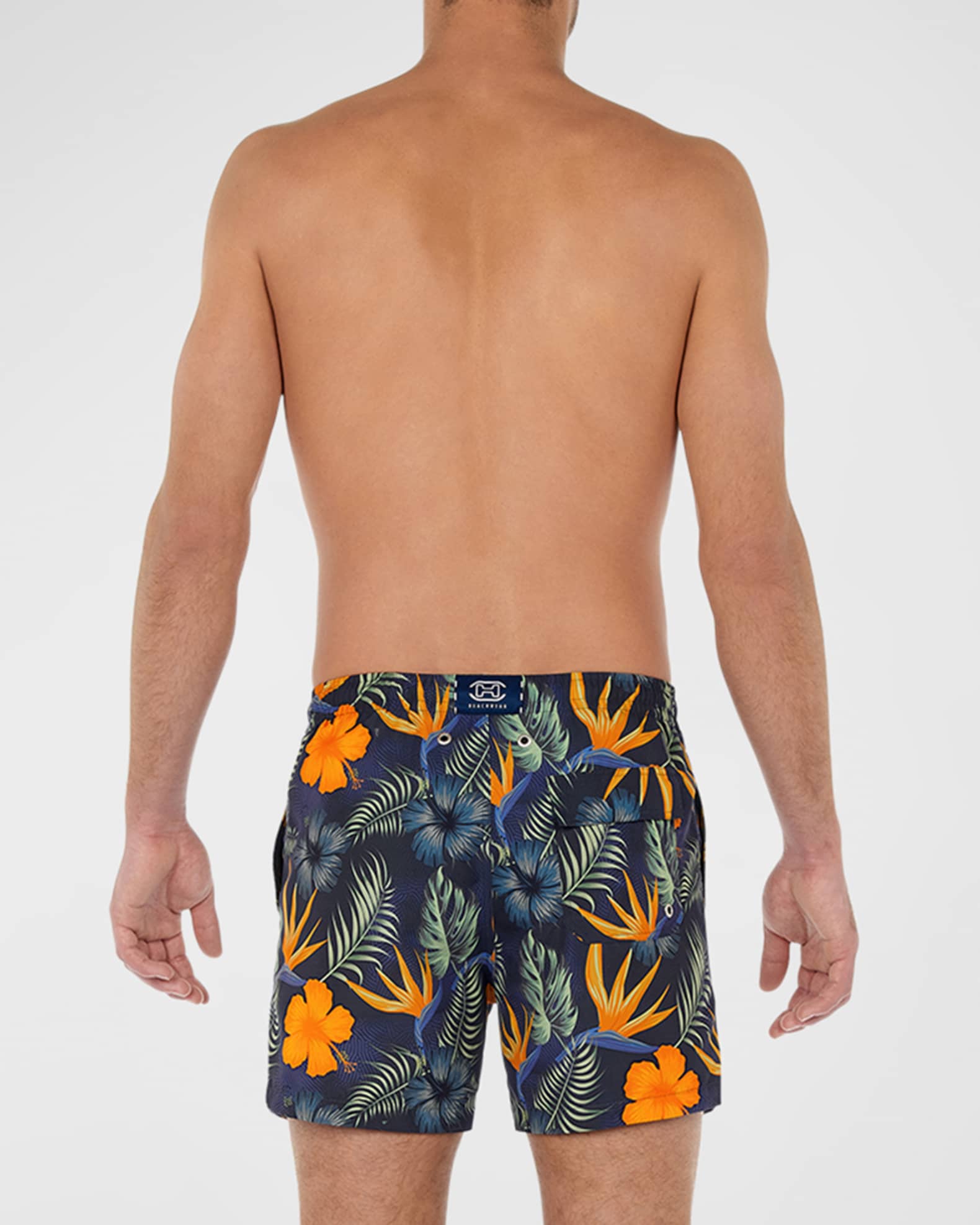 HOM Men's Multicolor Floral Beach Boxer | Neiman Marcus