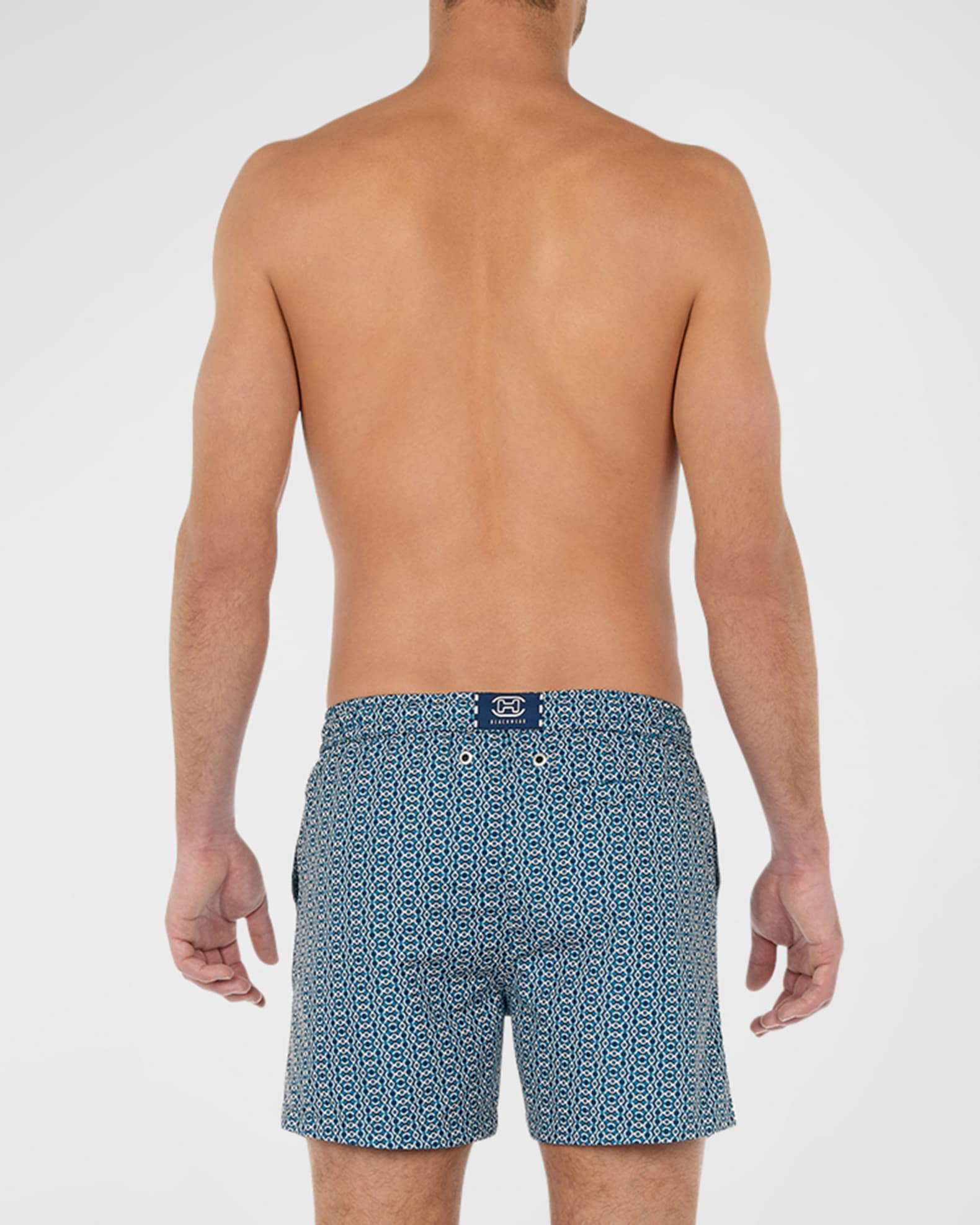 HOM Men's Monochrome Patterned Beach Boxer | Neiman Marcus