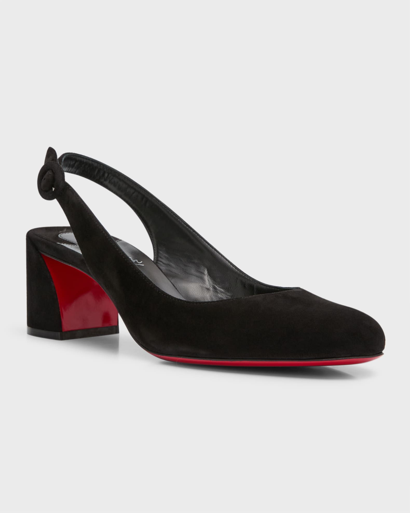 Christian Louboutin 55mm So Jane Suede Slingback Pumps | Neiman Marcus