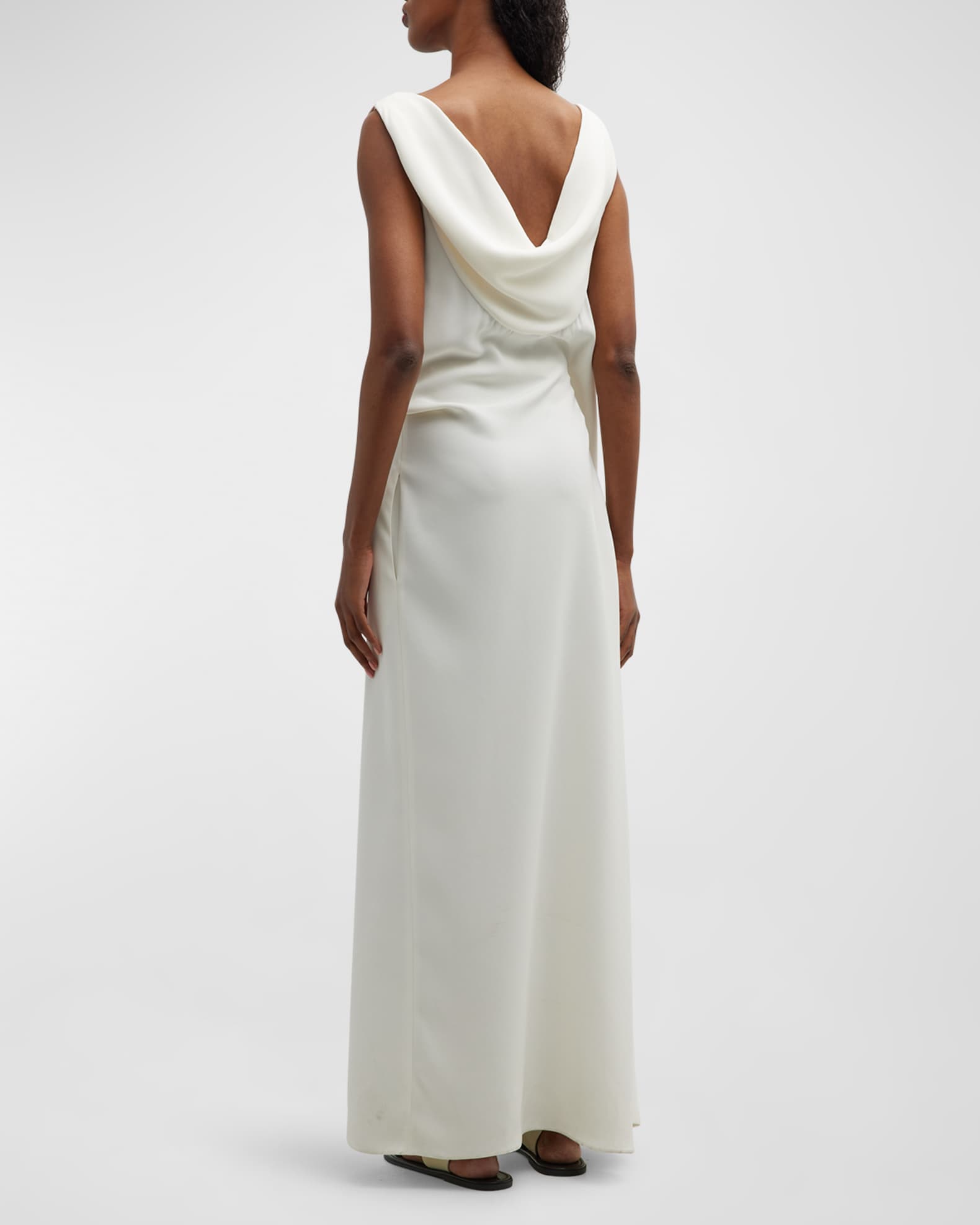 THE ROW Bamaris Cowl-Neck Silk Maxi Dress | Neiman Marcus