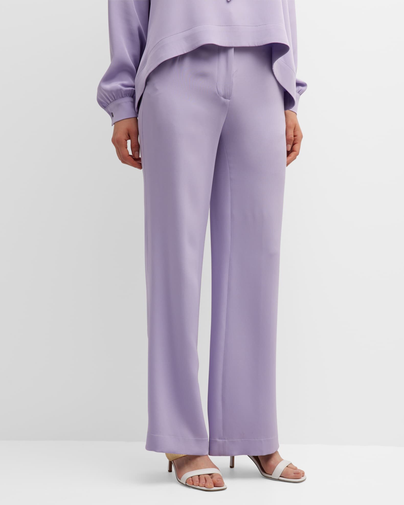 Libertine Powdered Violet Wide-Leg Pants | Neiman Marcus