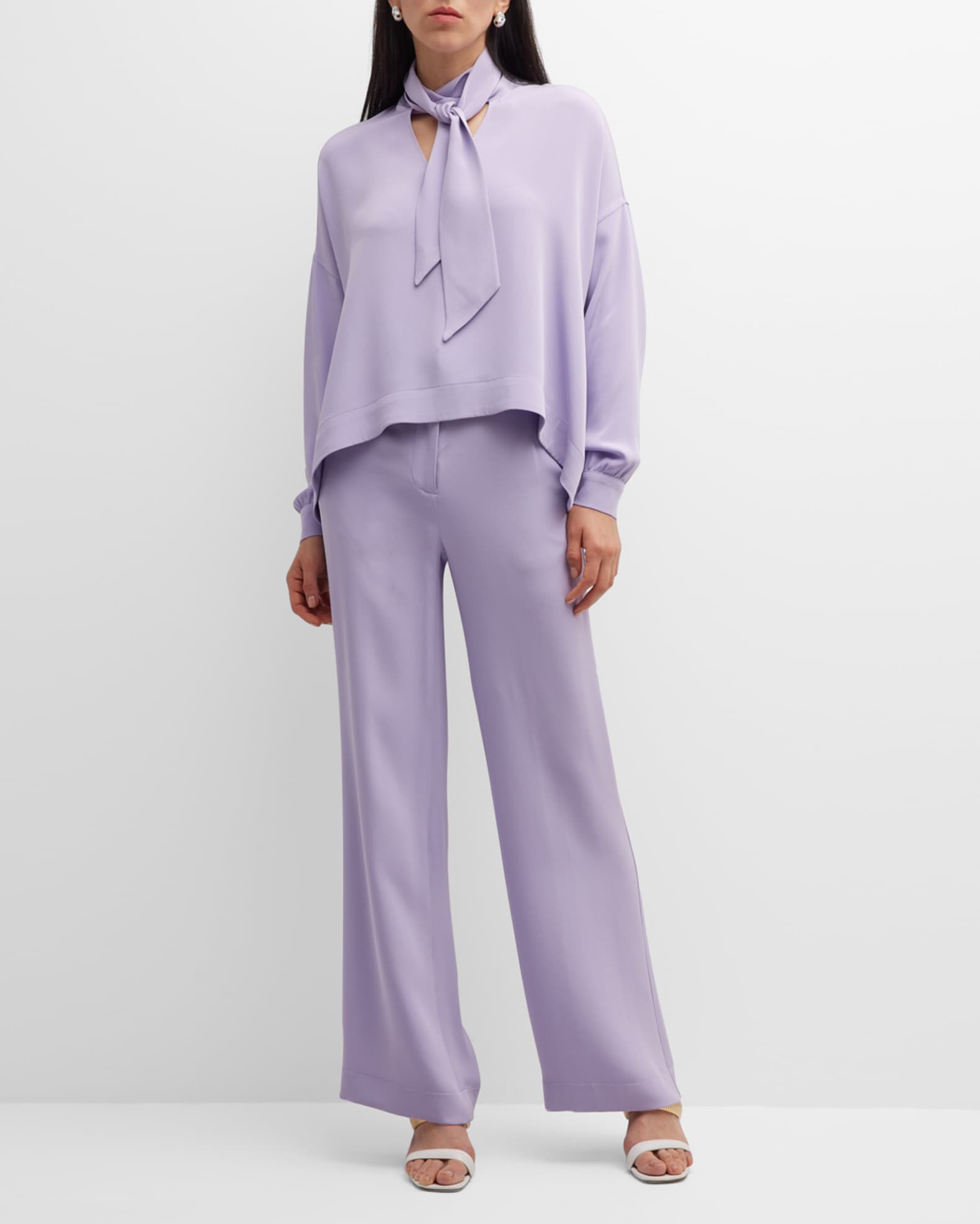 Libertine Powdered Violet Wide-Leg Pants | Neiman Marcus