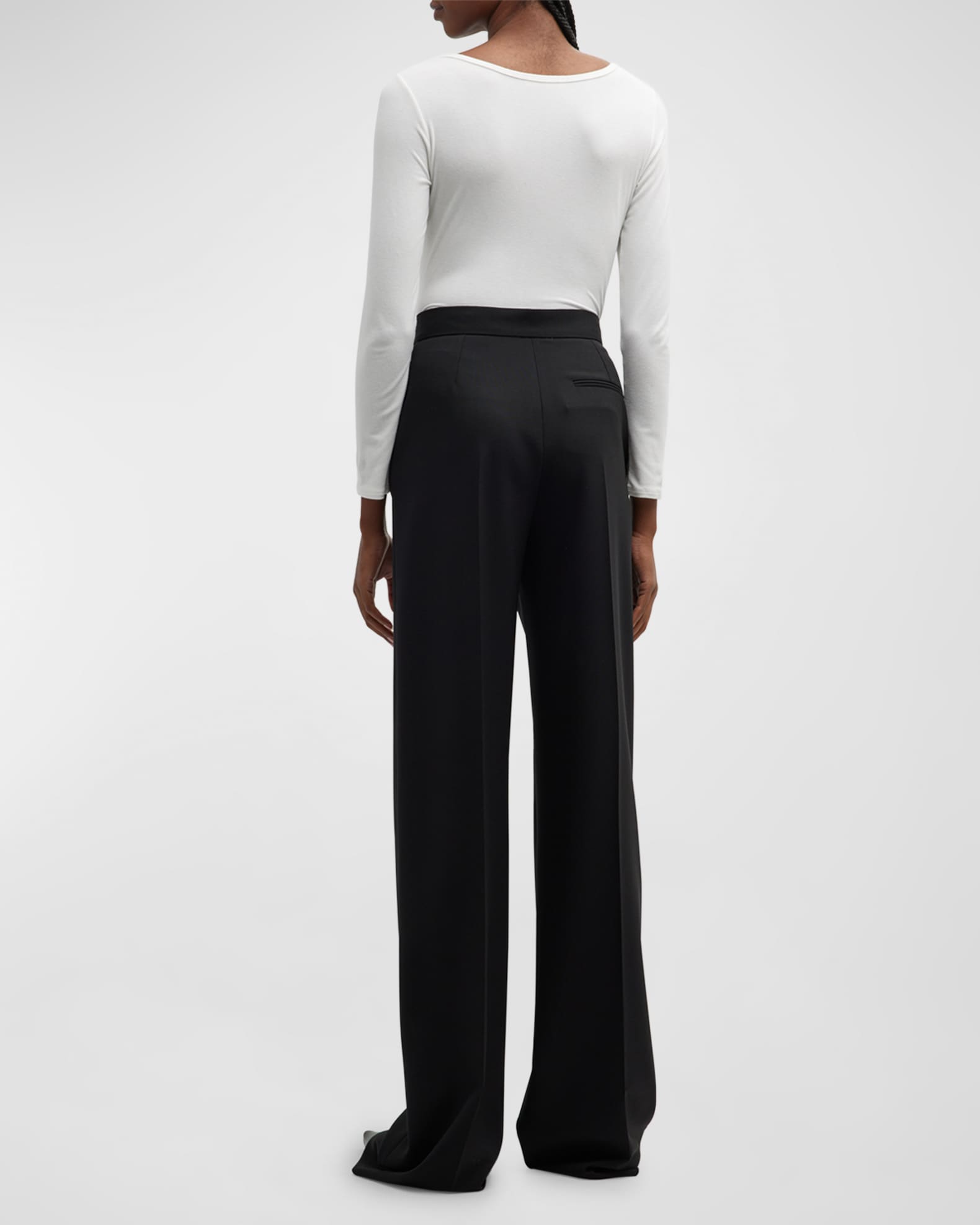 THE ROW Raya Scoop-Neck Long-Sleeve Rib Top | Neiman Marcus