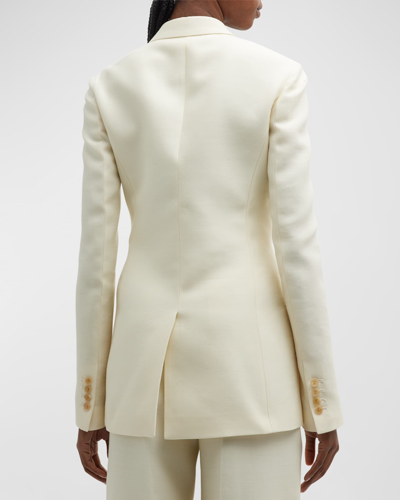 Double-Breasted Wool-Crepe Suit | Neiman Marcus