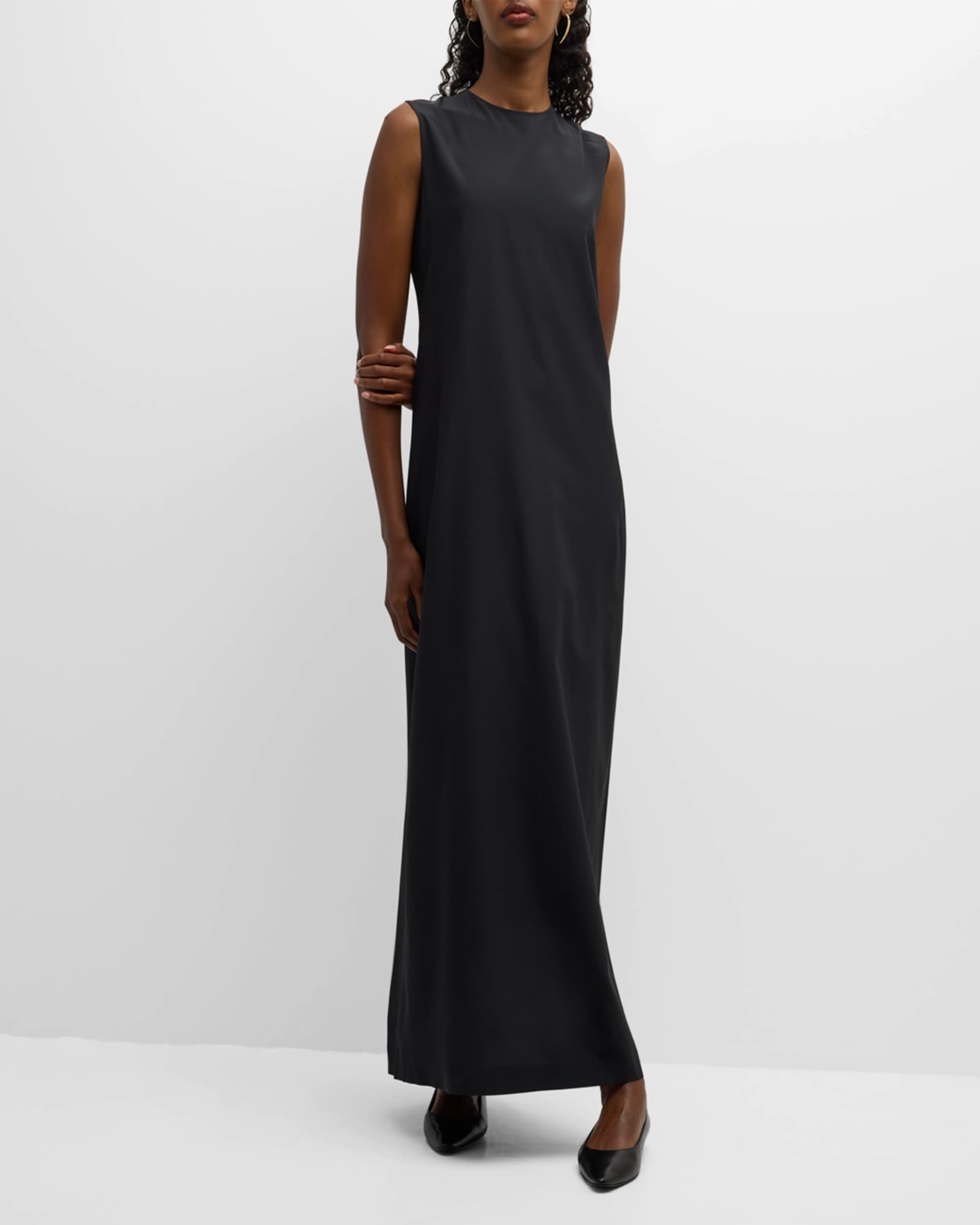 THE ROW Calanthe Wool Gown with Cape Back | Neiman Marcus
