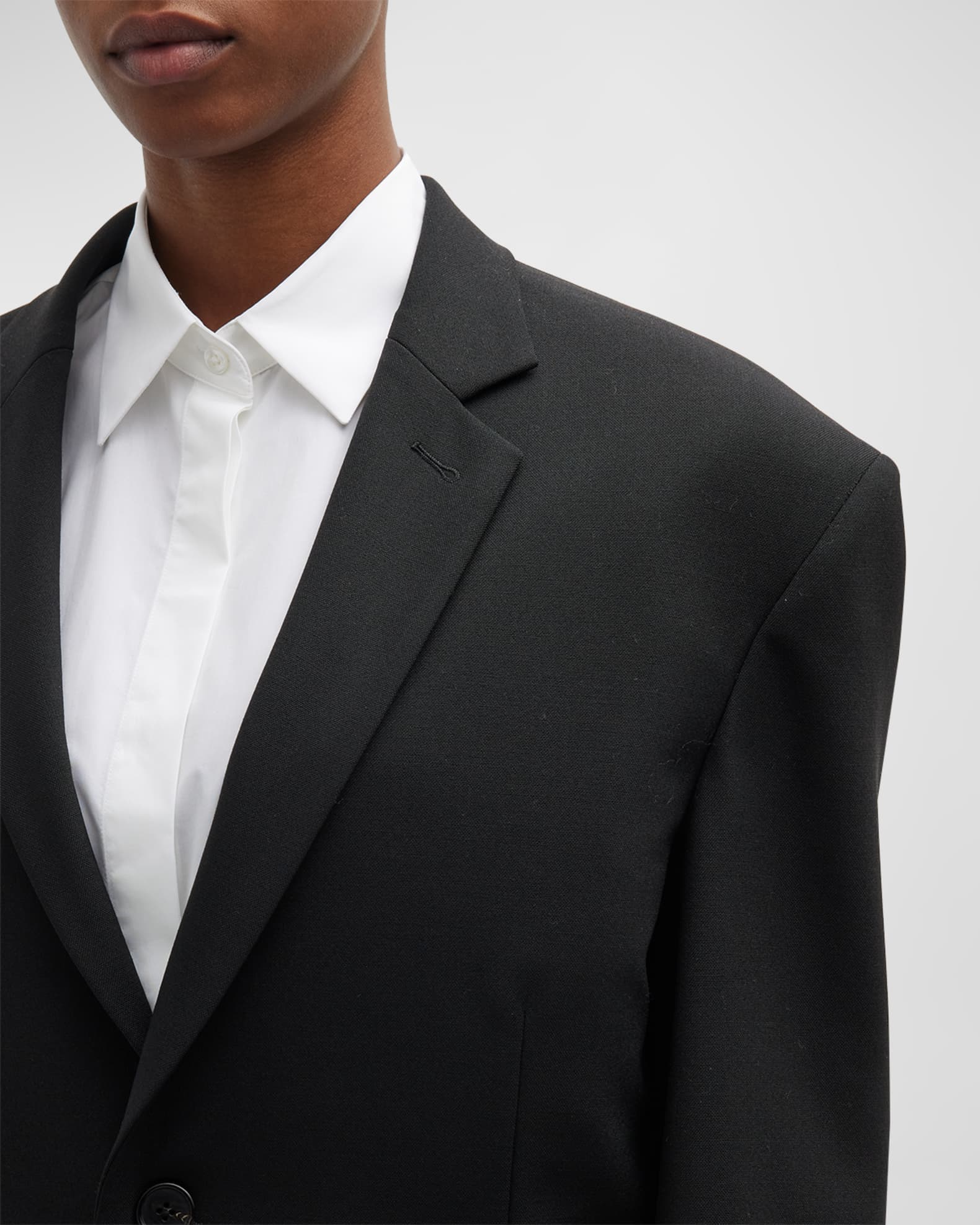 THE ROW Cochise Single-Breasted Wool Jacket | Neiman Marcus