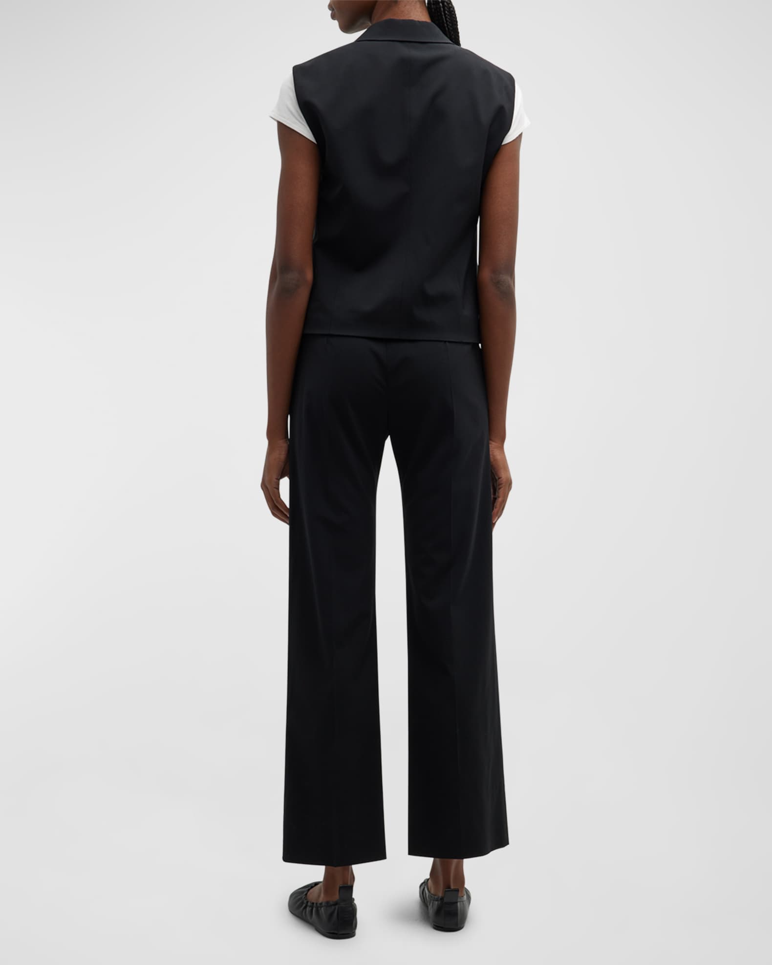 THE ROW Vestina Notched-Collar Wool-Blend Vest | Neiman Marcus