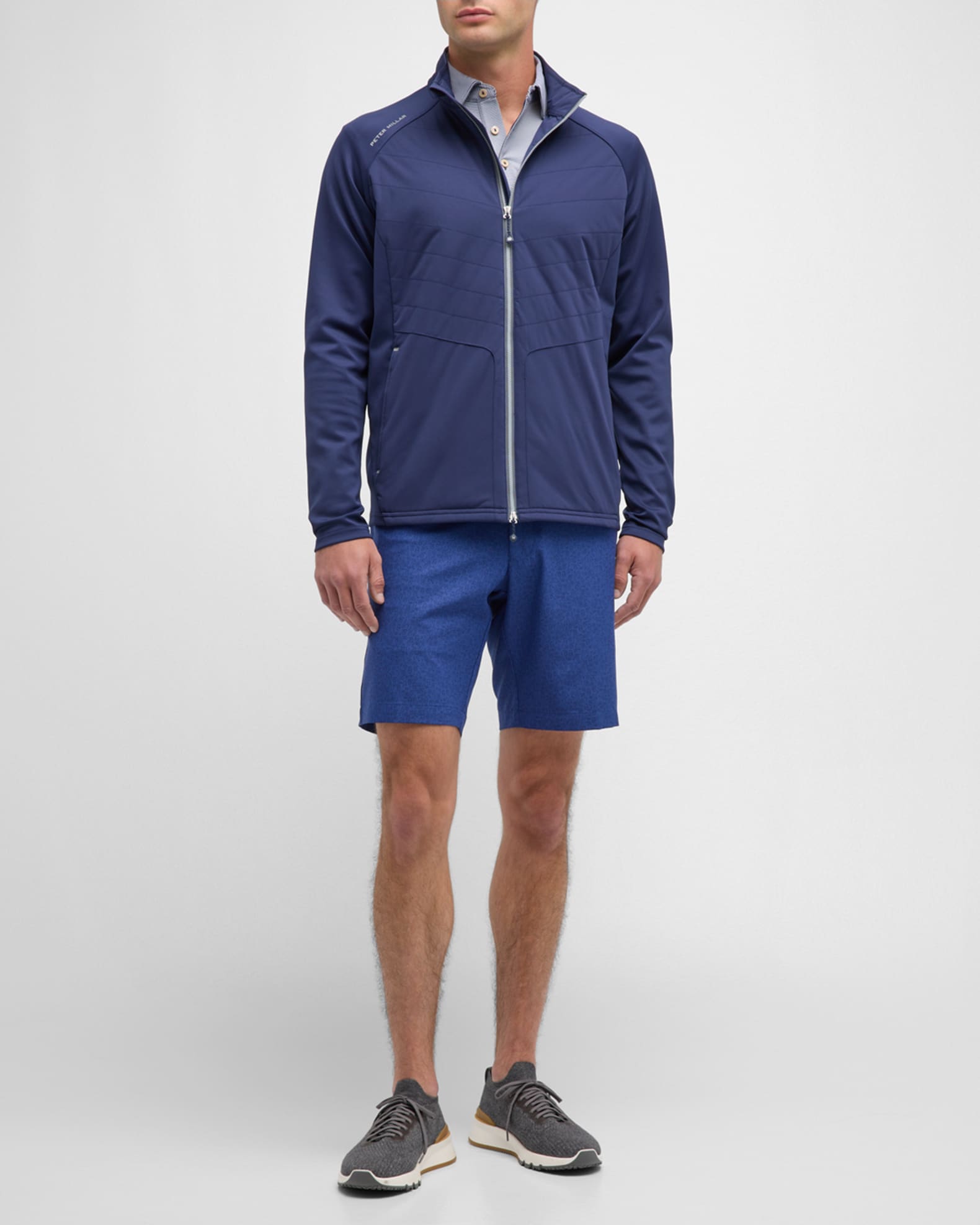 Peter Millar Men's Merge Elite Hybrid Full-Zip Jacket | Neiman Marcus