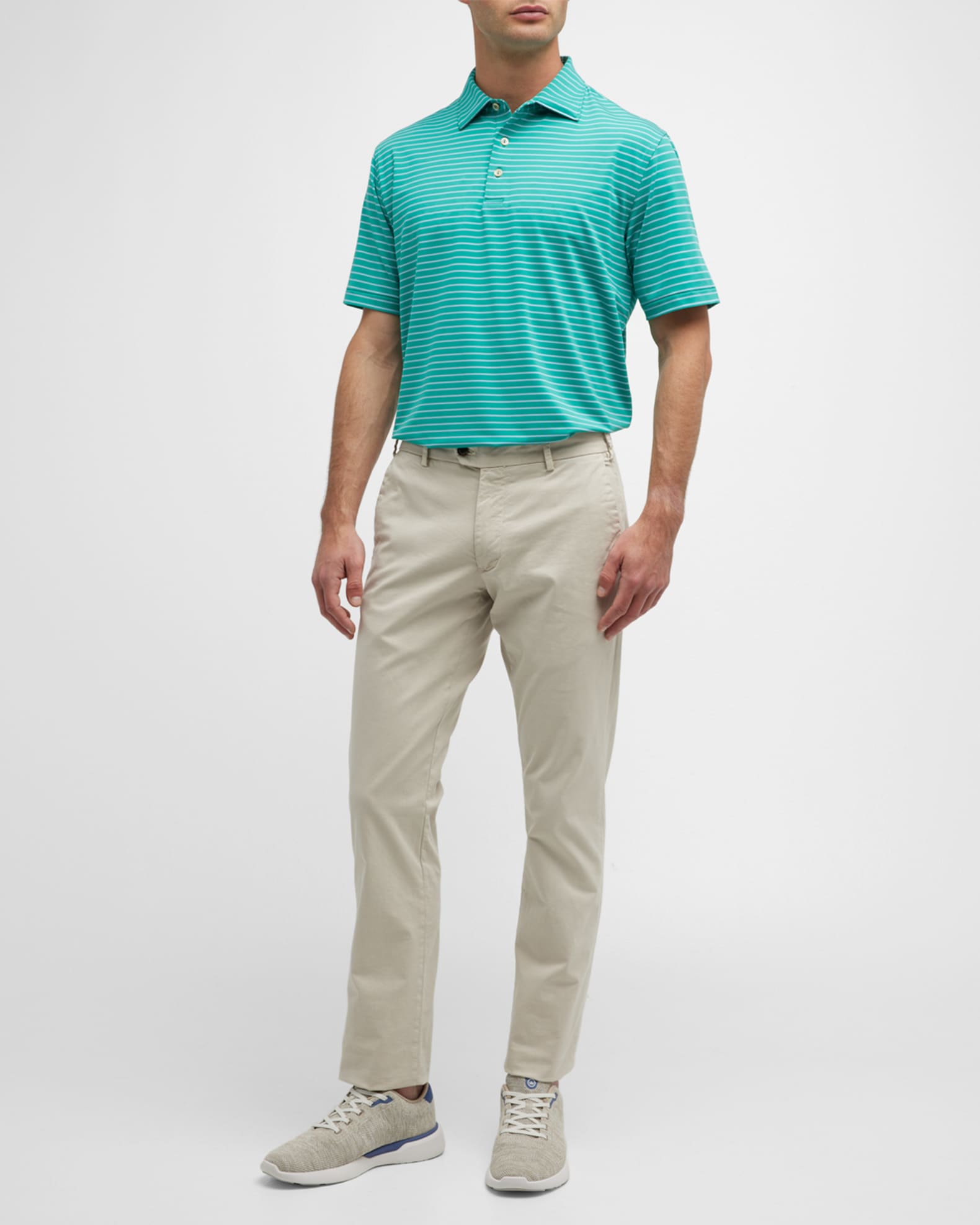Peter Millar Men's Drum Performance Jersey Polo Shirt | Neiman Marcus