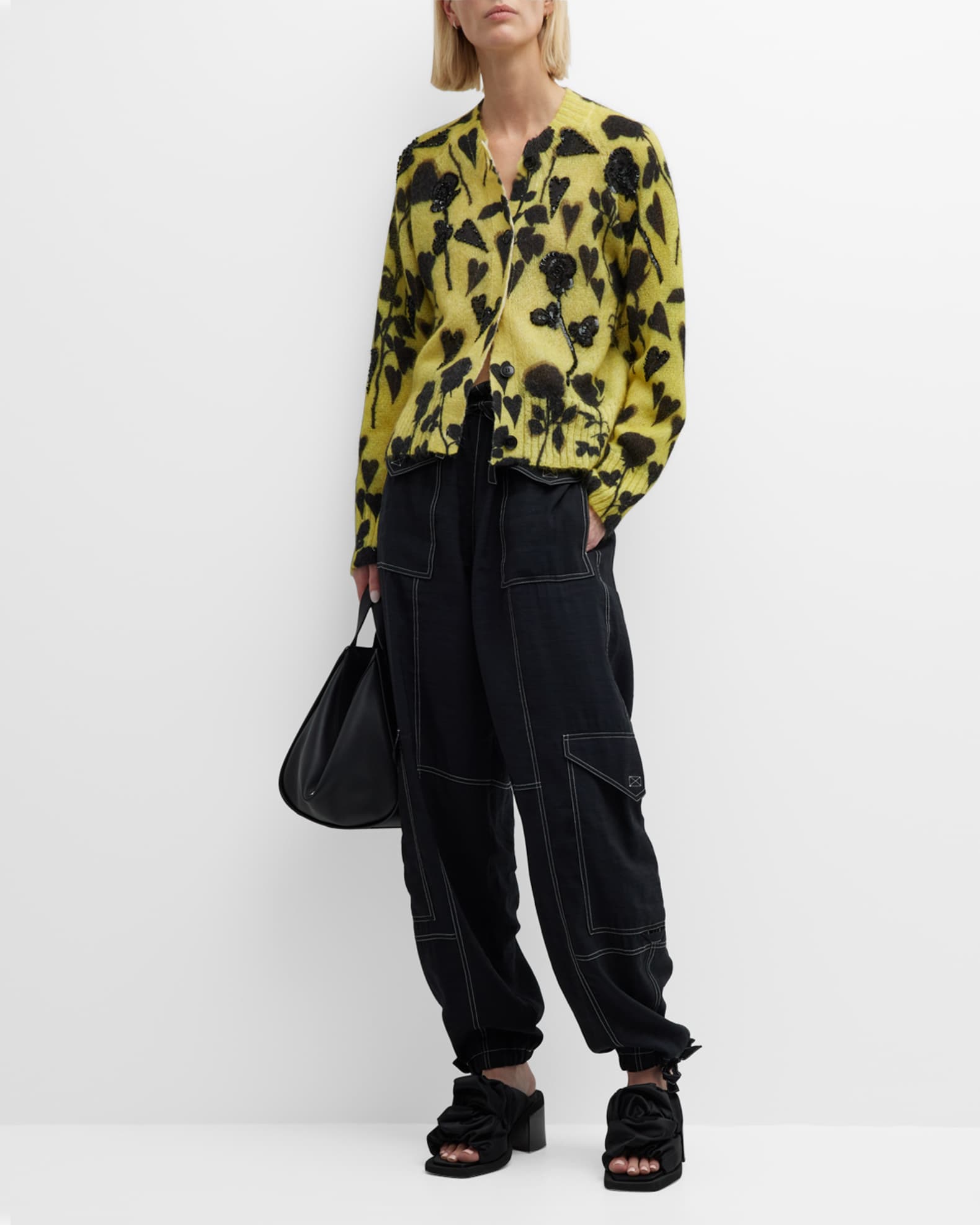 Ganni Light Slub High Rise Pocket Pants | Neiman Marcus