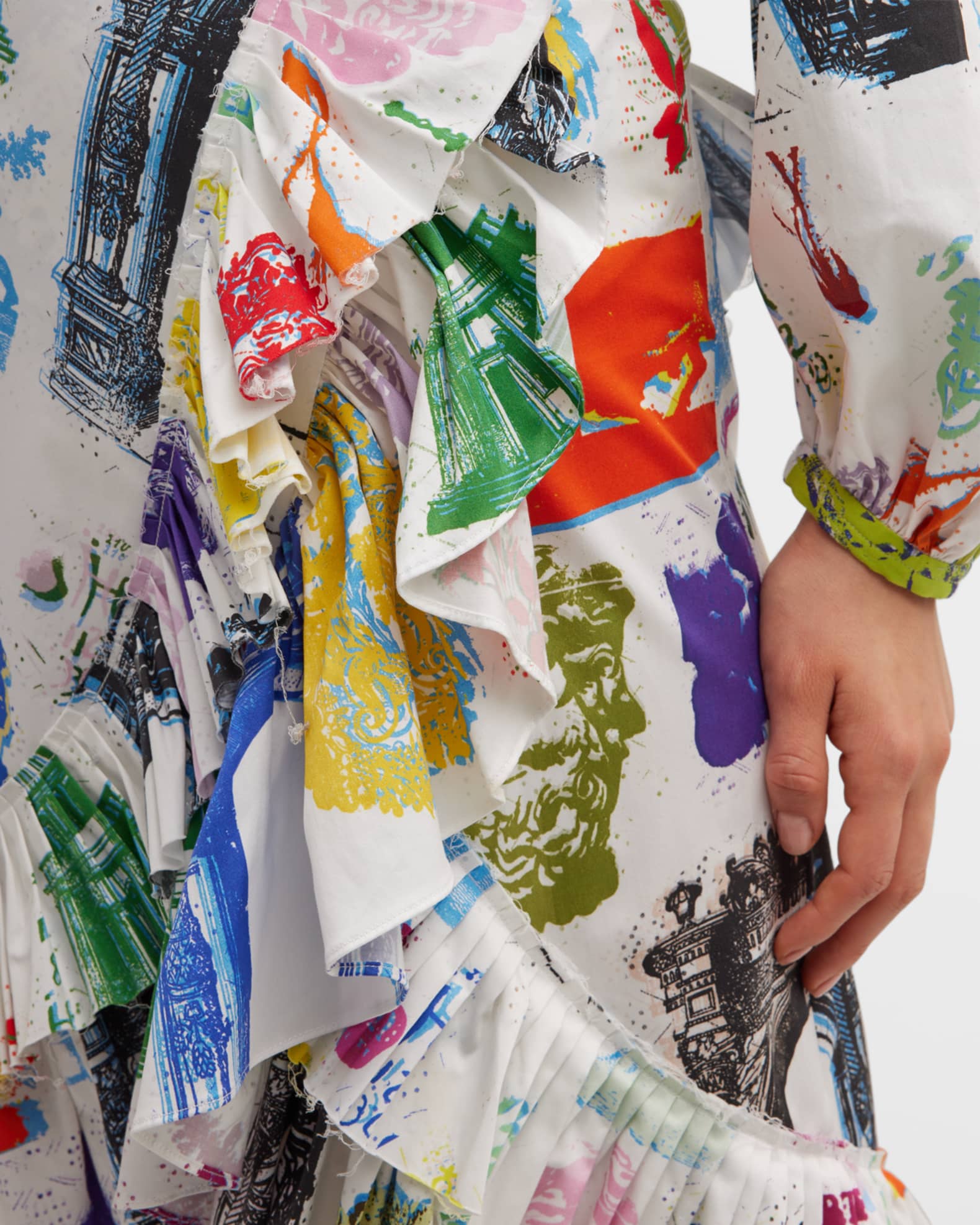 Libertine Larc De Libertine Summer Ruffled Midi Wrap Skirt | Neiman Marcus