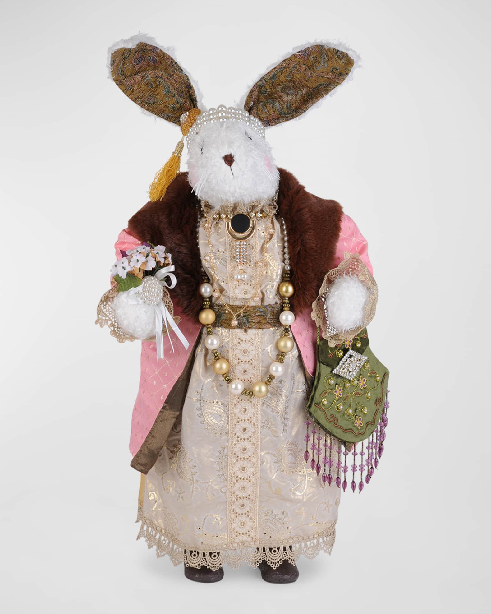 Karen Didion Originals Pink Coat Victorian Bunny | Neiman Marcus