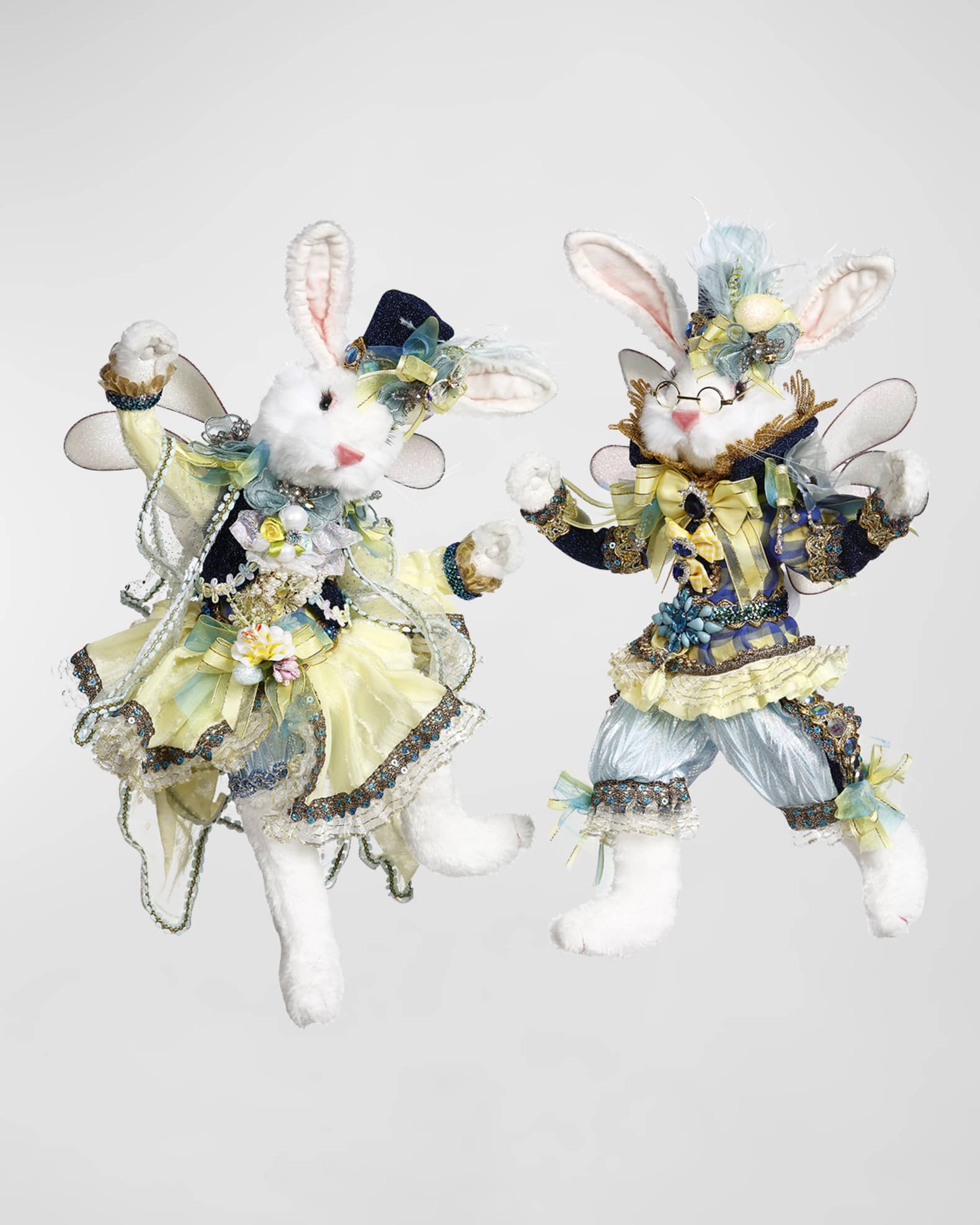 Mark Roberts Mr. and Mrs. Festive Rabbit Fairy, Medium, Set of 2- 17 ...