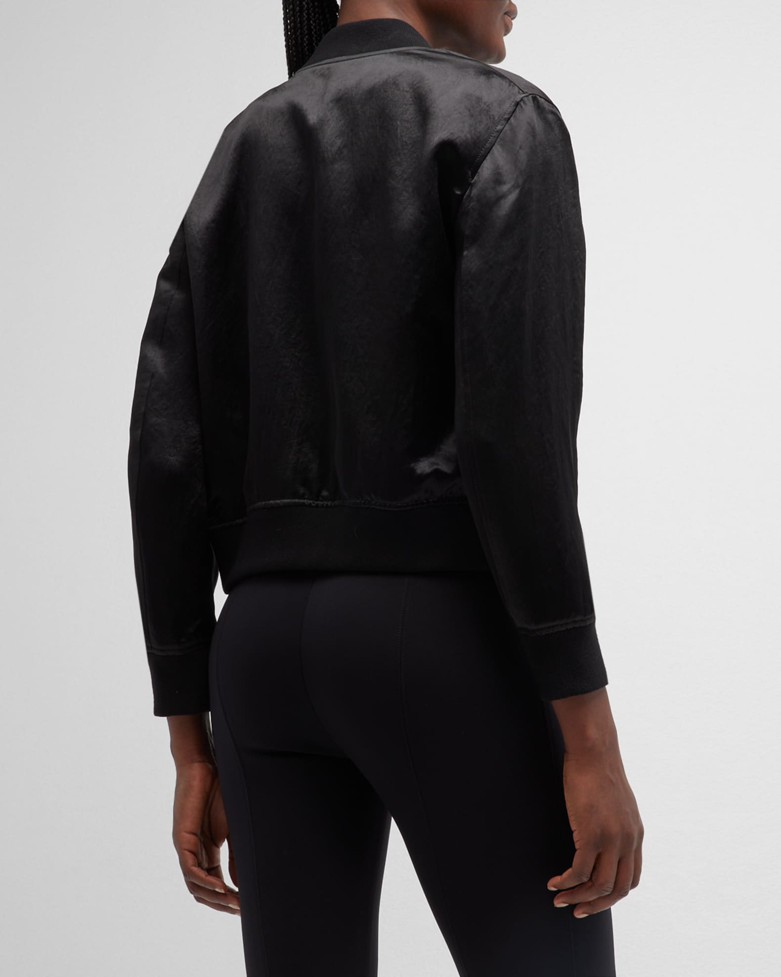 Theory Classic Satin Varsity Jacket | Neiman Marcus