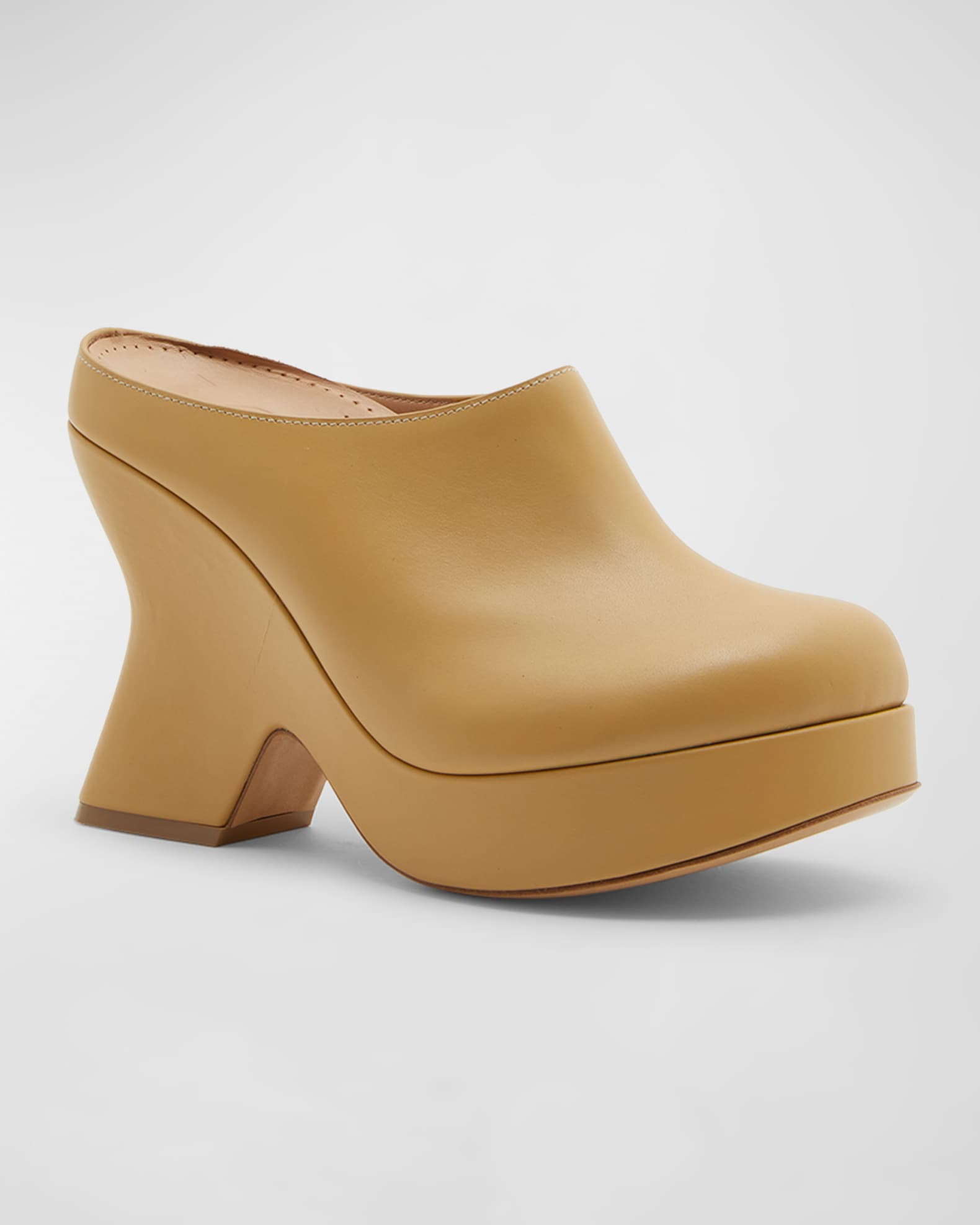 Loewe Terra Leather Chunky Clogs | Neiman Marcus