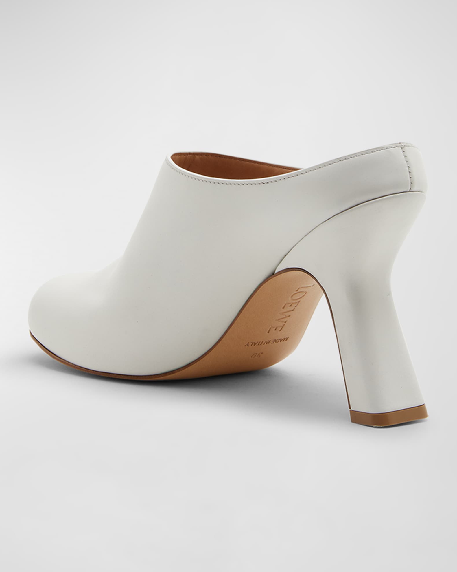 Loewe Terra Leather Stiletto Mule Clogs | Neiman Marcus