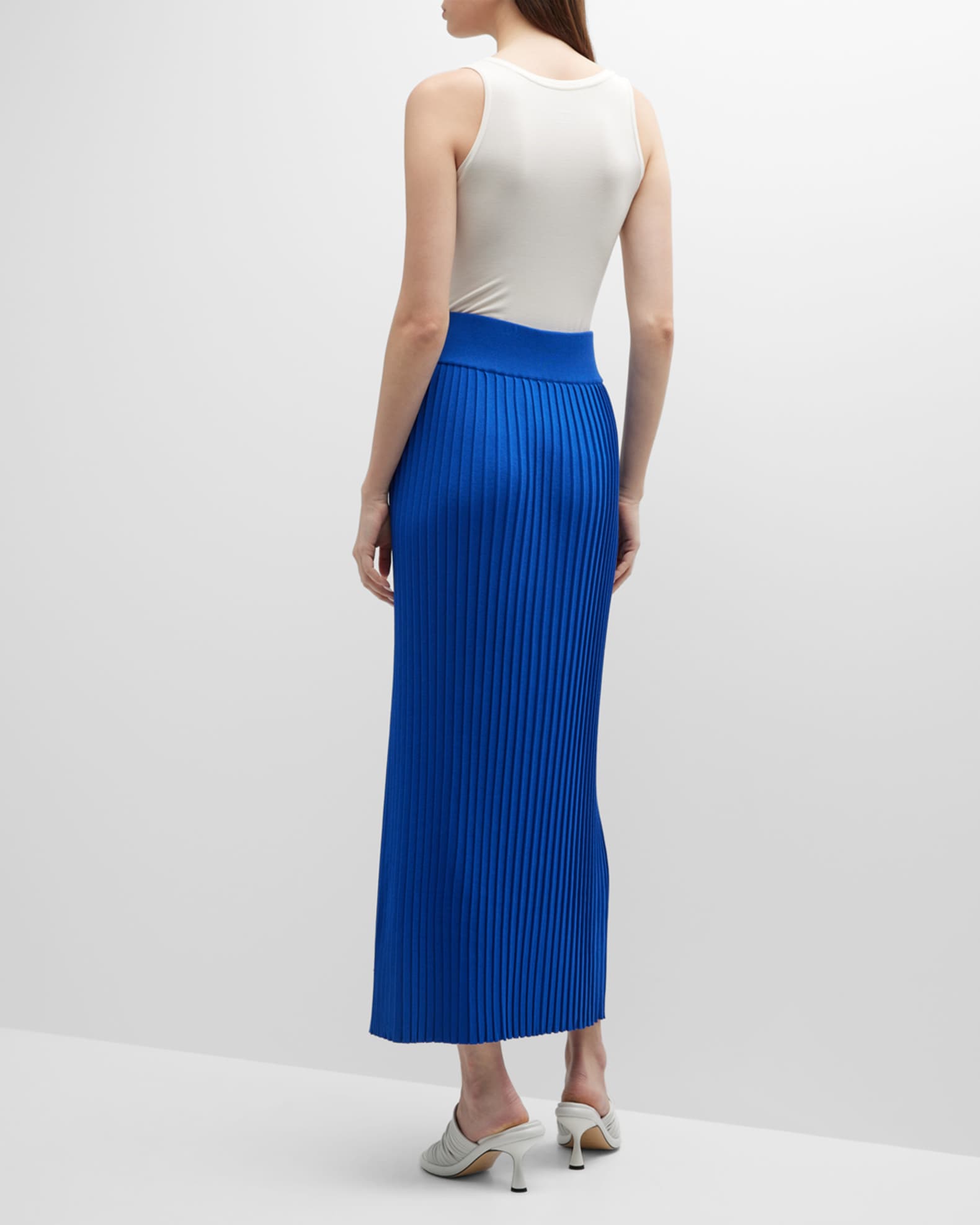 Misook Ribbed Soft-Knit Maxi Skirt | Neiman Marcus