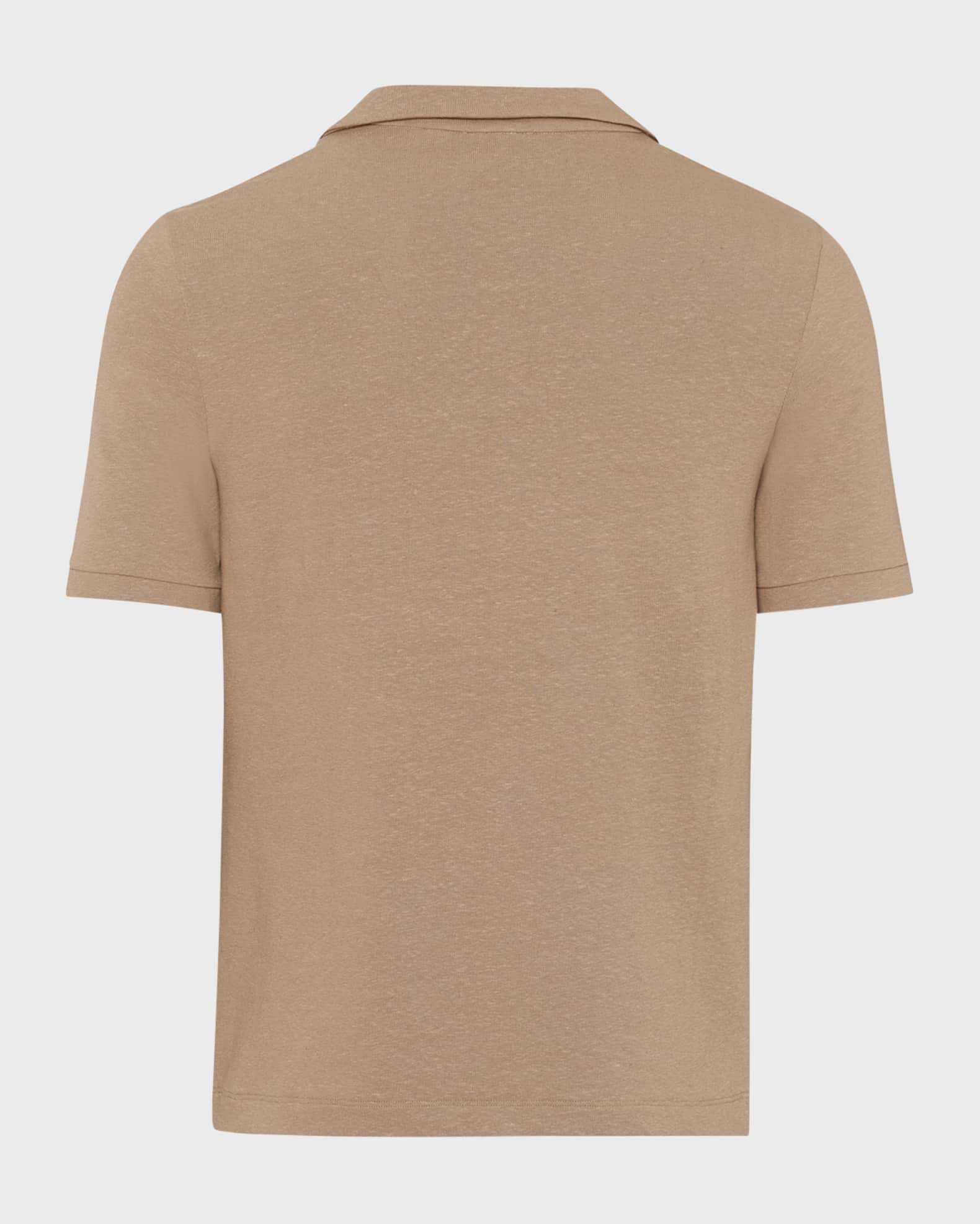 Hanro Men's Cotton-Linen V-Neck Polo Shirt | Neiman Marcus