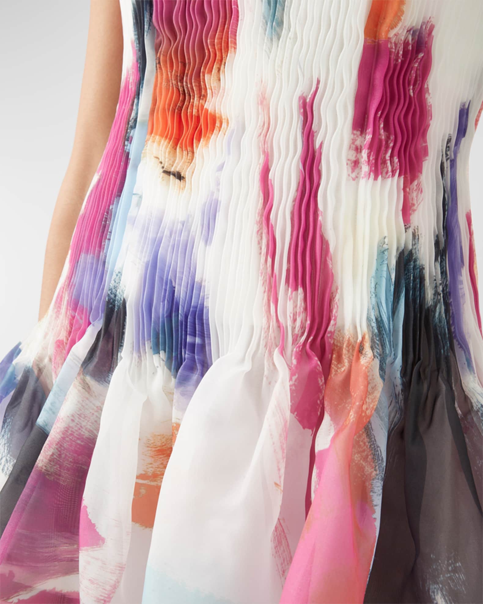 Aje Celestial Pleated Organza Sleeveless Mini Dress | Neiman Marcus Aje Celestial Pleated Organza Sleeveless Mini Dress | Neiman Marcus