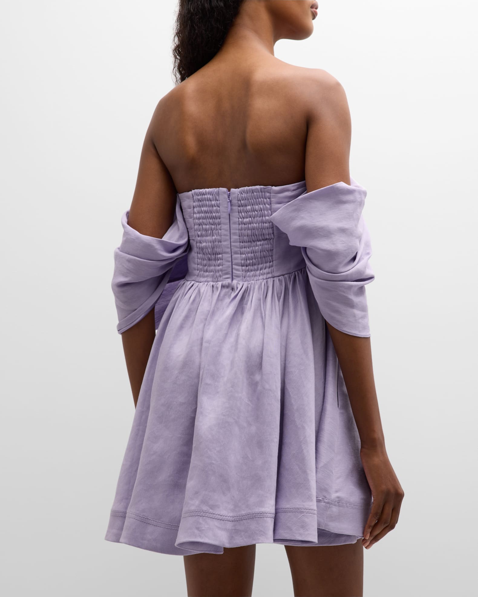 Aje Zorina Off-the-Shoulder Sweetheart Mini Dress | Neiman Marcus