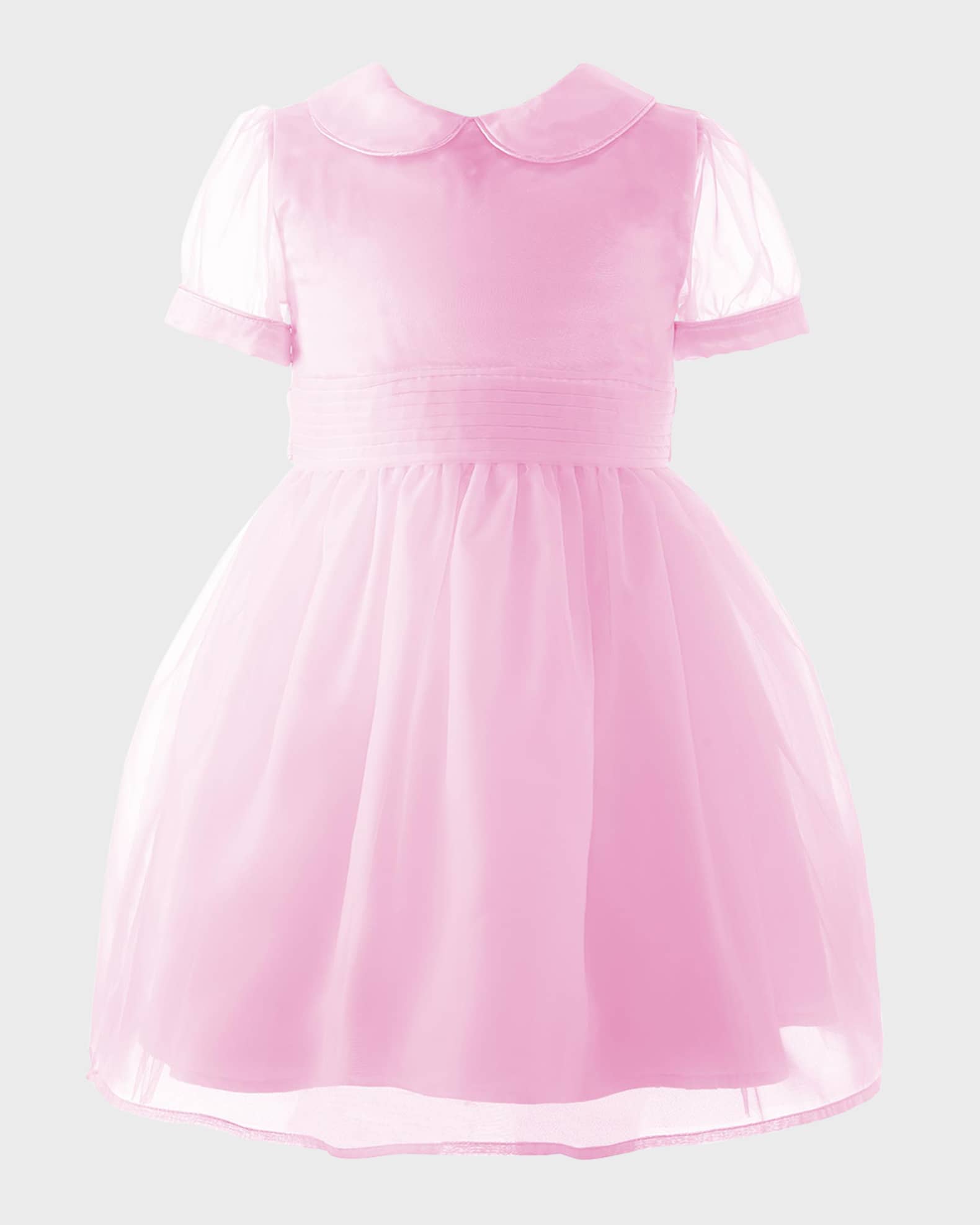 Rachel Riley Girl's Organza Pintuck Dress, Size 2-10 | Neiman Marcus