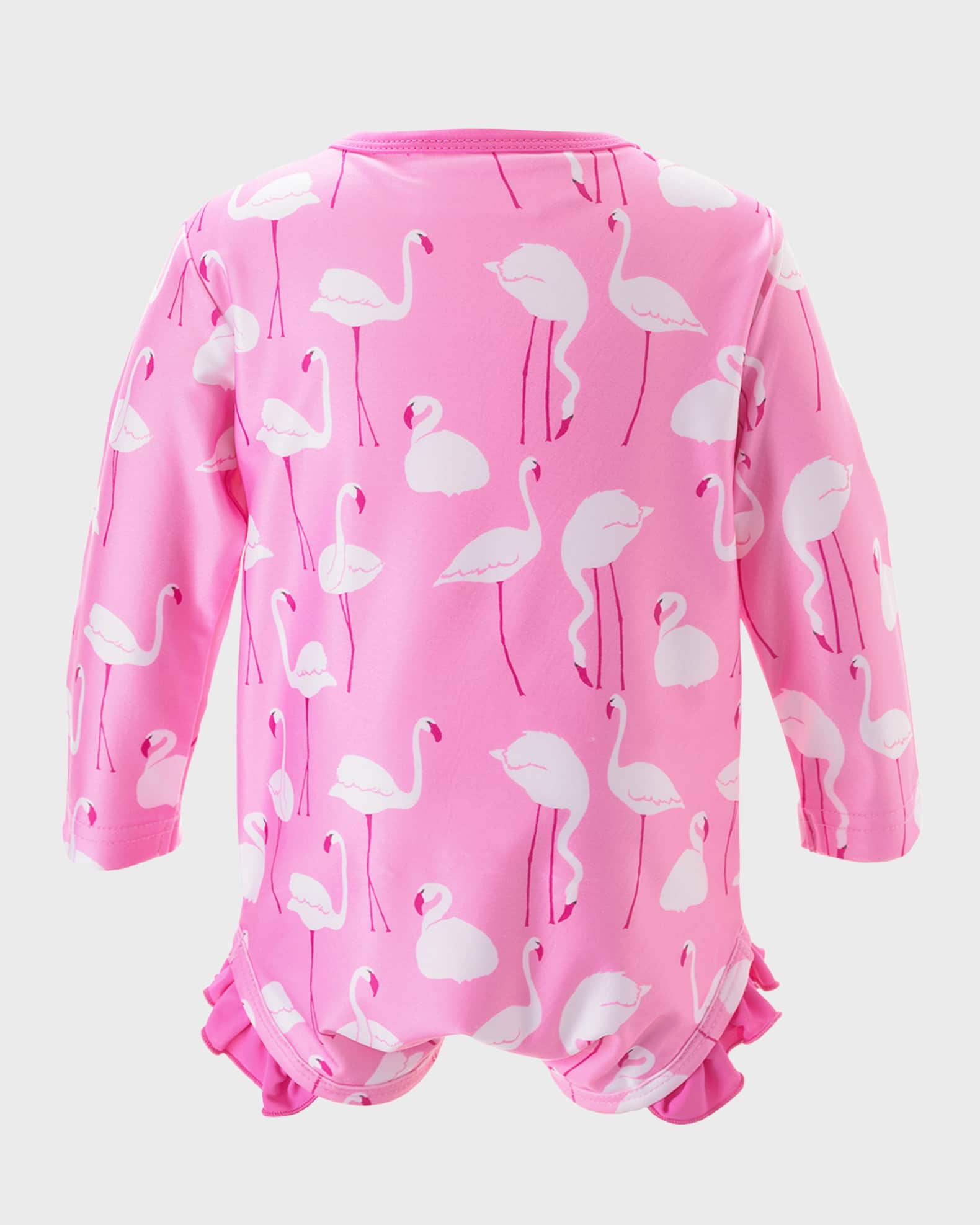 Rachel Riley Girl's Flamingo Rash Guard Swimsuit, 6M-24M | Neiman Marcus