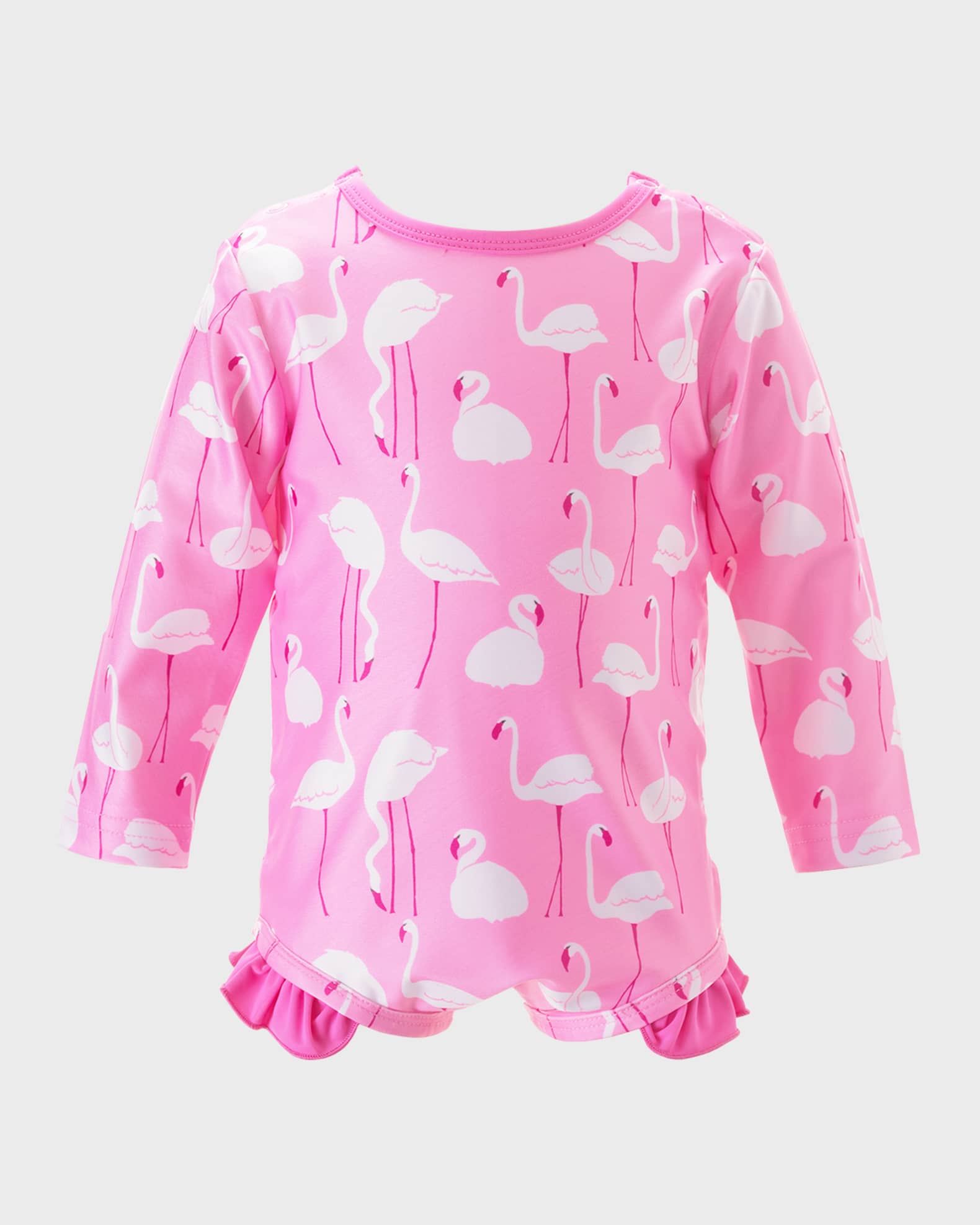 Rachel Riley Girl's Flamingo Rash Guard Swimsuit, 6M-24M | Neiman Marcus