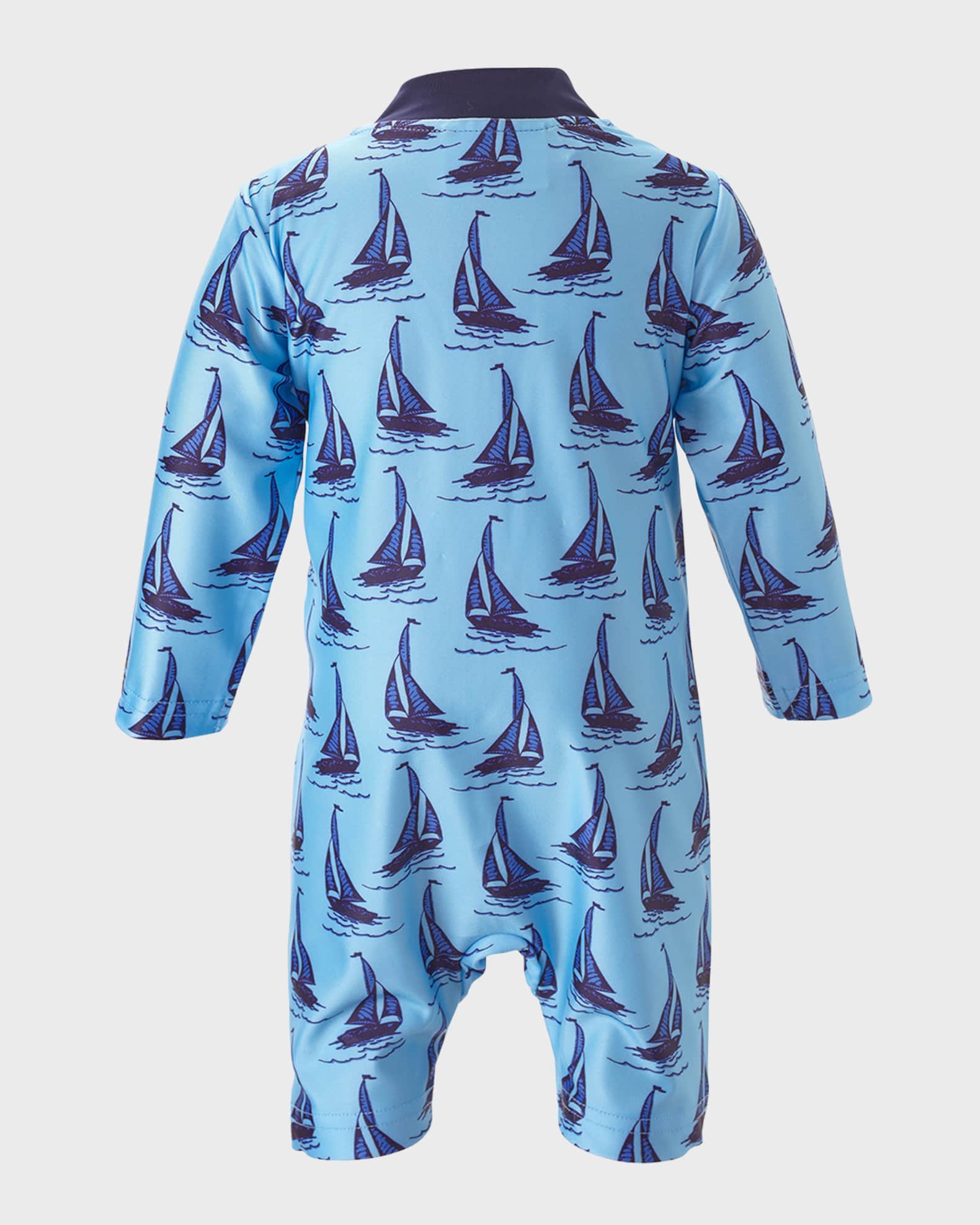 Rachel Riley Boy's Sailboat Zip-Up Rash Guard Swimsuit, 6M-24M | Neiman ...