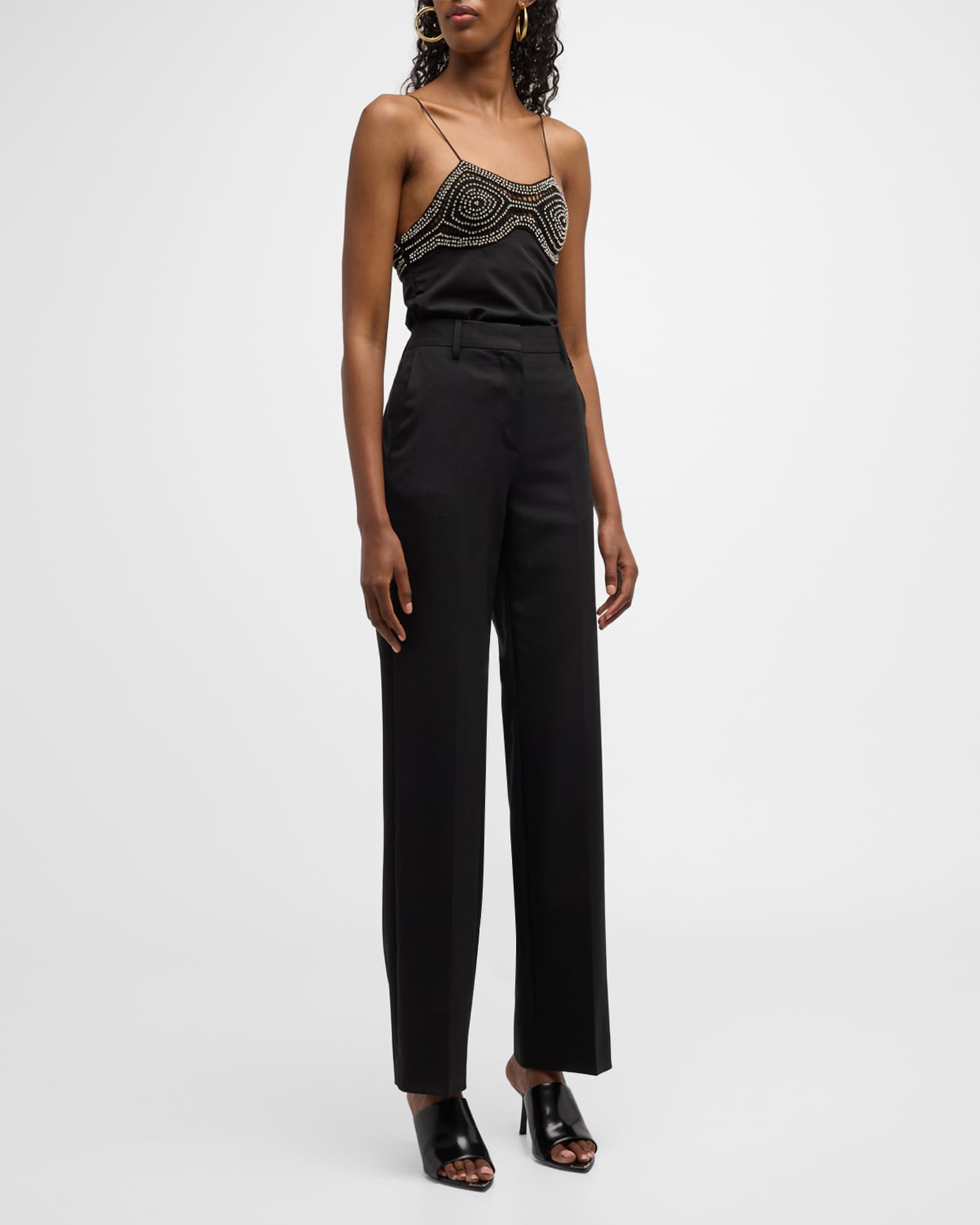 Christopher Esber Crystal Crochet Bustier Cami Top | Neiman Marcus