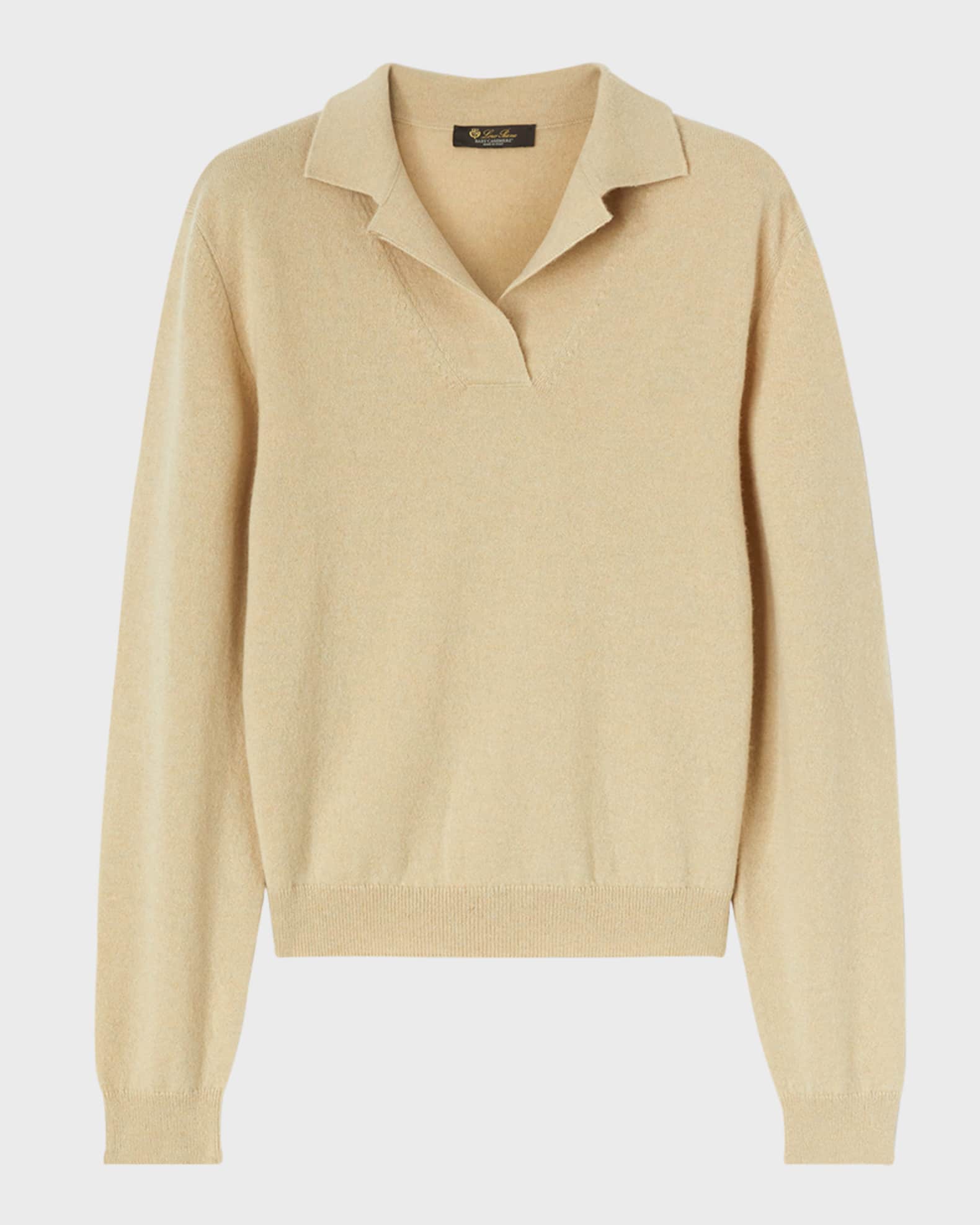 Loro Piana Lago Dorta Cashmere Polo Sweater | Neiman Marcus