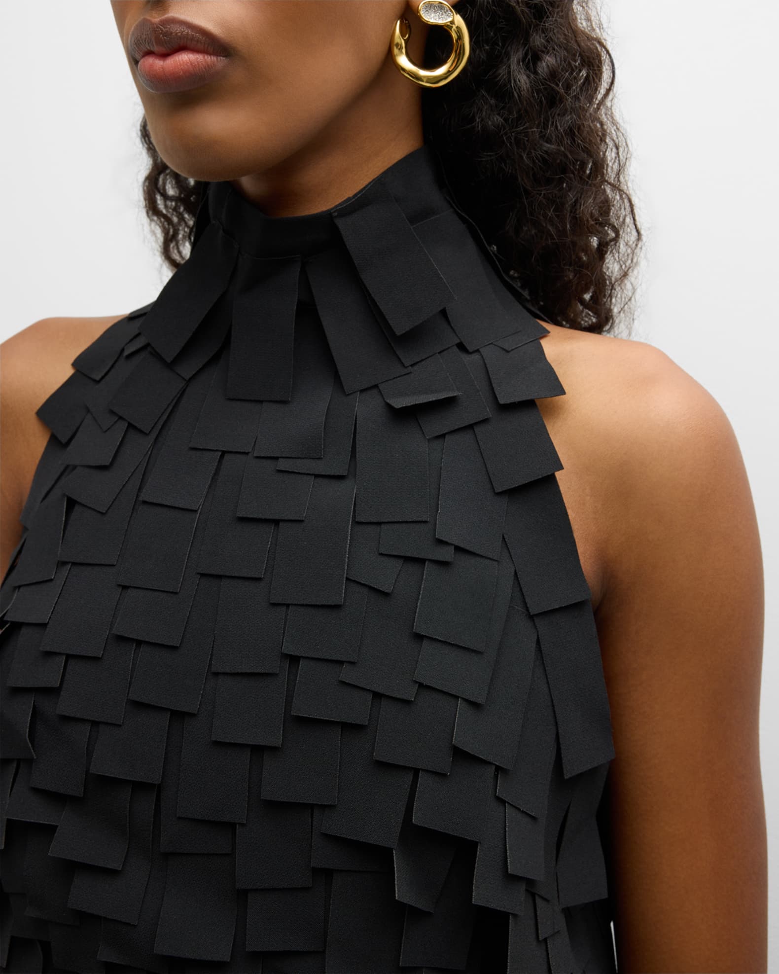 A.W.A.K.E. MODE Multi-Rectangle Halter-Neck Midi Dress | Neiman Marcus