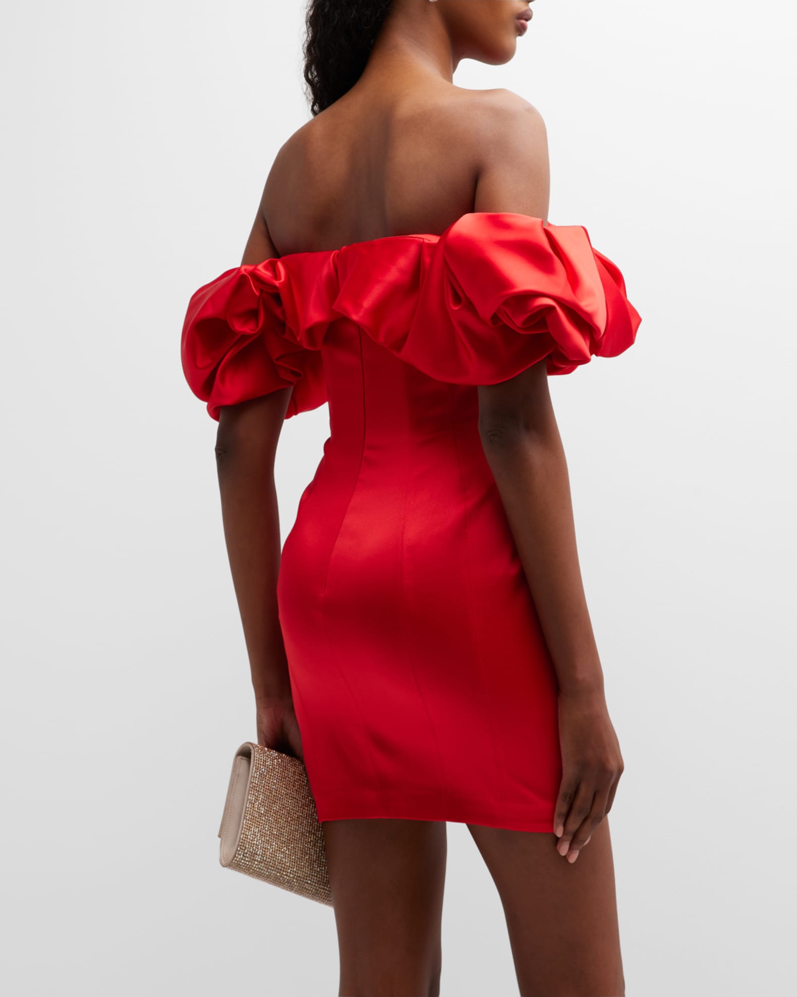 GIGII'S Vienna Off-Shoulder Ruffle Mini Dress | Neiman Marcus