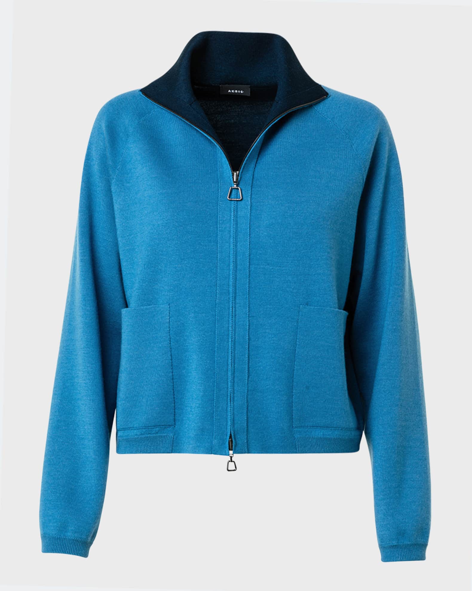 Akris Reversible Wool Short Knit Jacket | Neiman Marcus