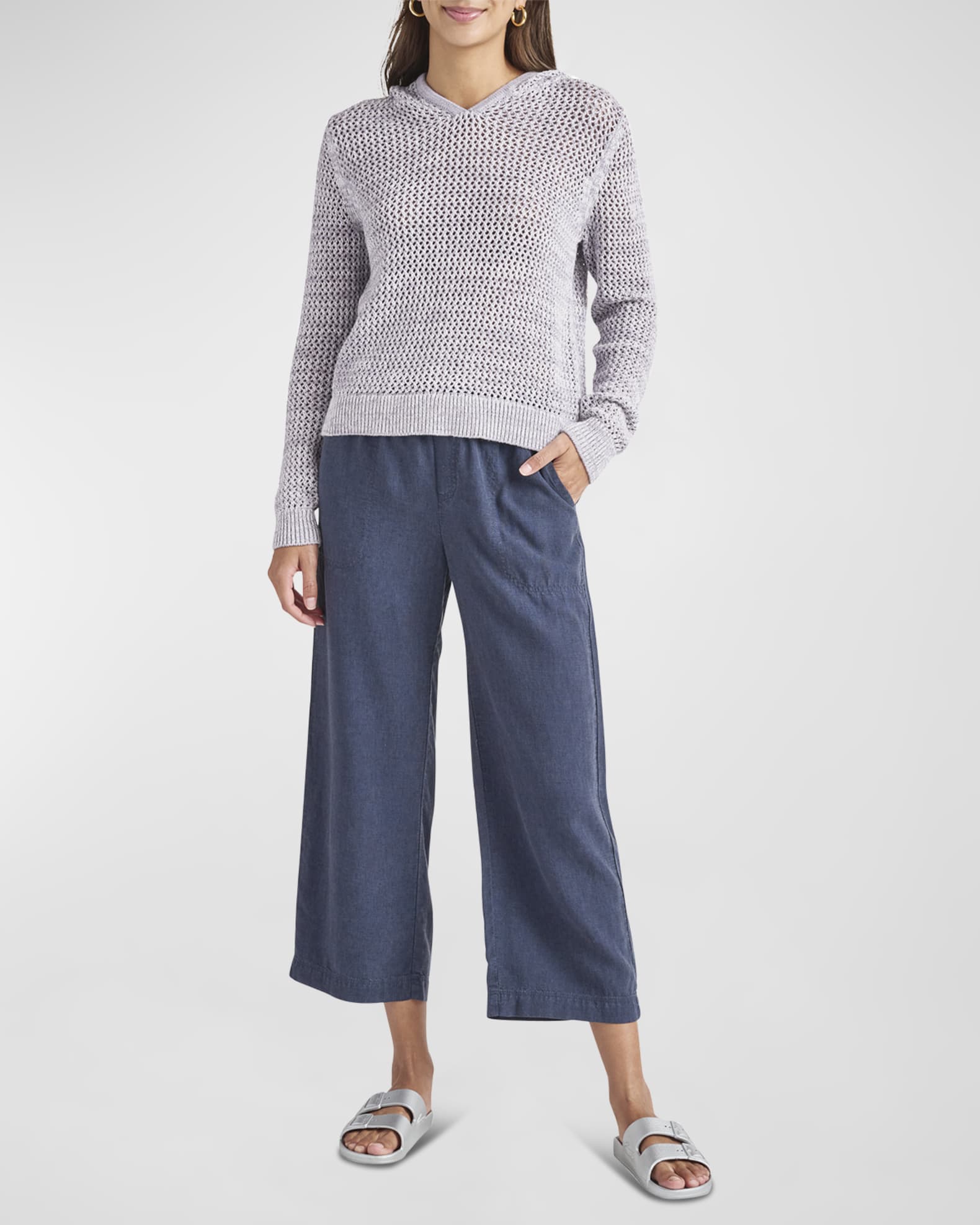 Splendid Penny Hooded Cotton Knit Sweater | Neiman Marcus