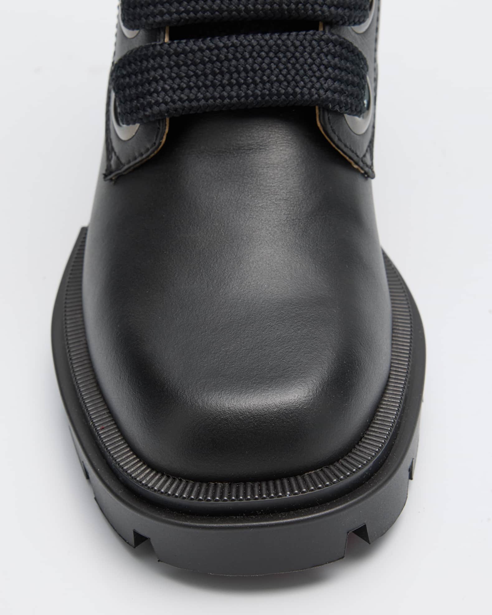 Christian Louboutin Girl's Montana Calf Leather Lace-Up Boots, Toddlers ...