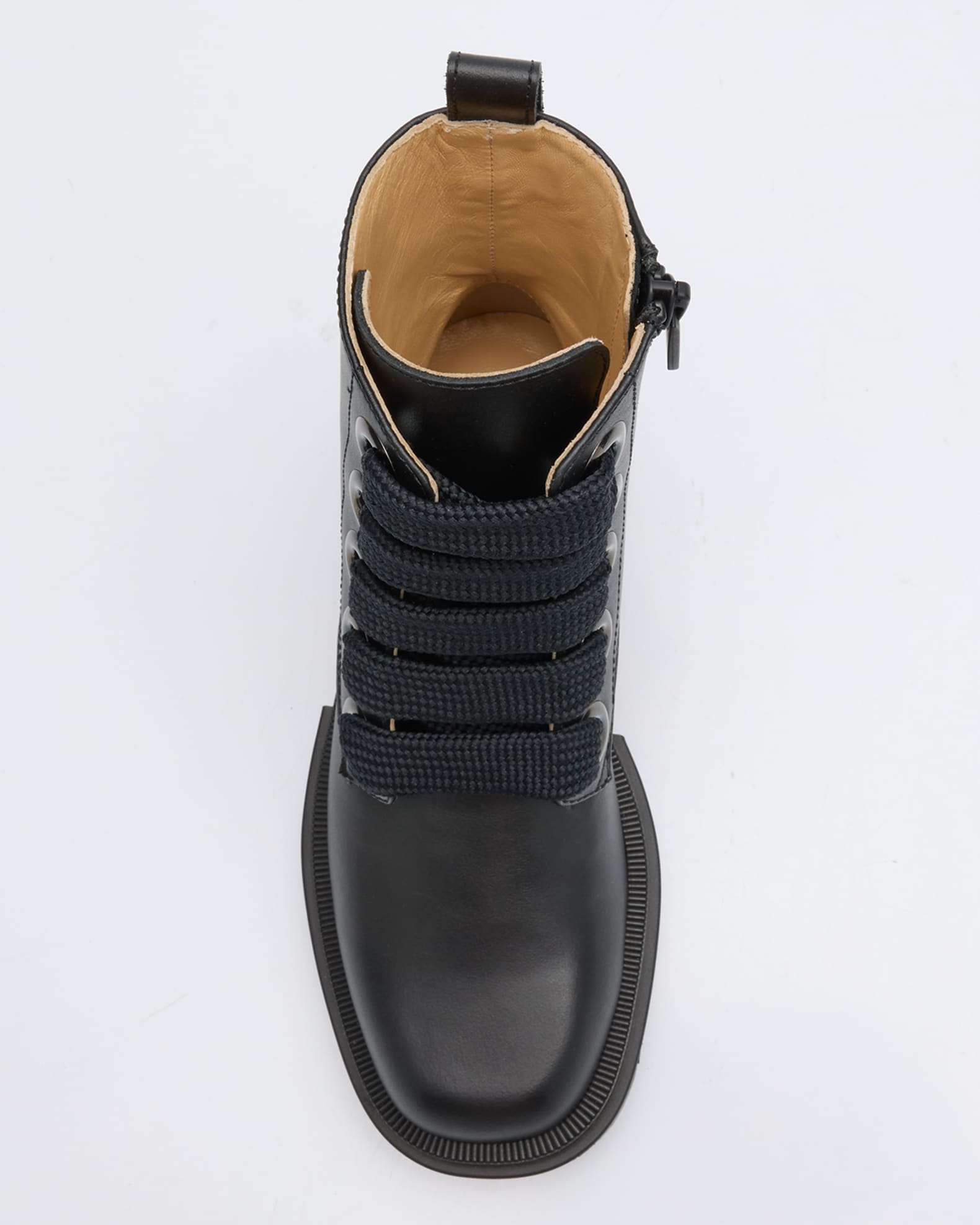 Christian Louboutin Girl's Montana Calf Leather Lace-Up Boots, Toddlers ...