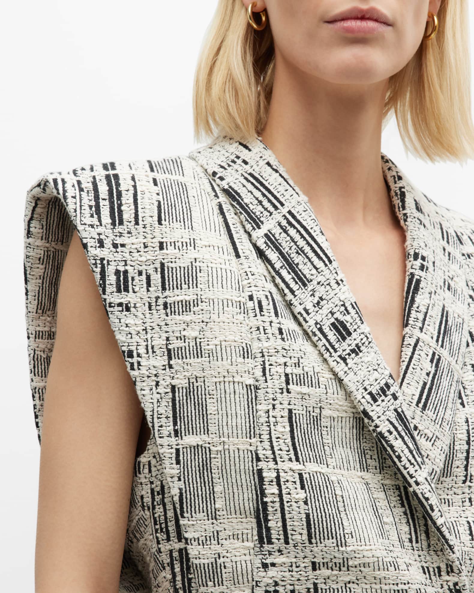Iro Quira Cropped Boxy Vest | Neiman Marcus