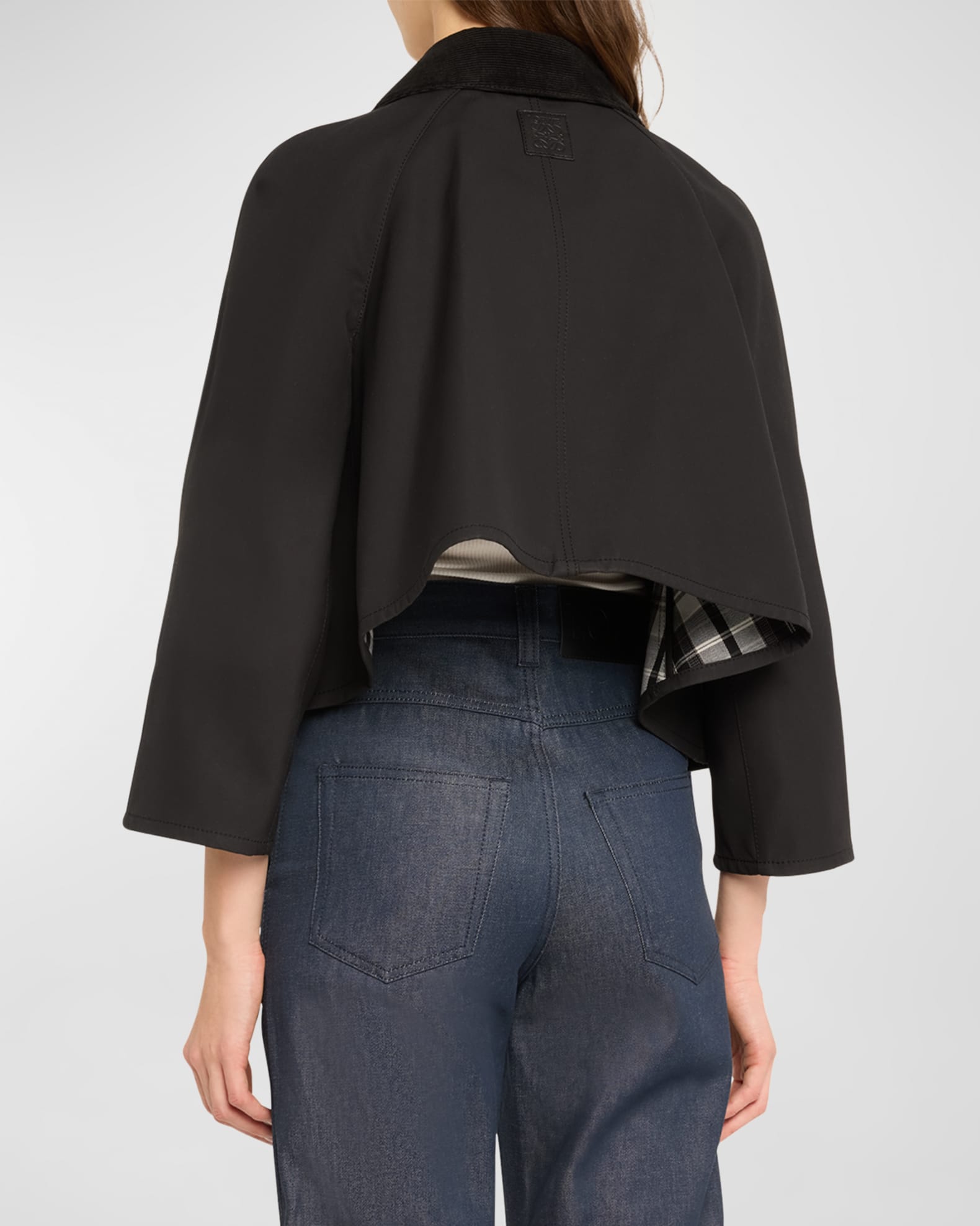 Loewe Short Trapeze Parka Jacket with Patch Pockets | Neiman Marcus