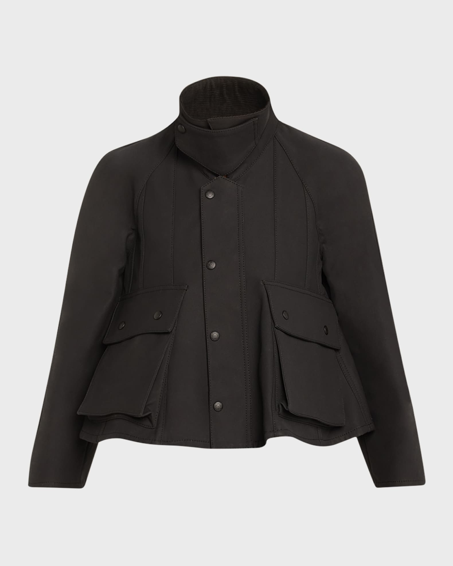 Loewe Short Trapeze Parka Jacket with Patch Pockets | Neiman Marcus