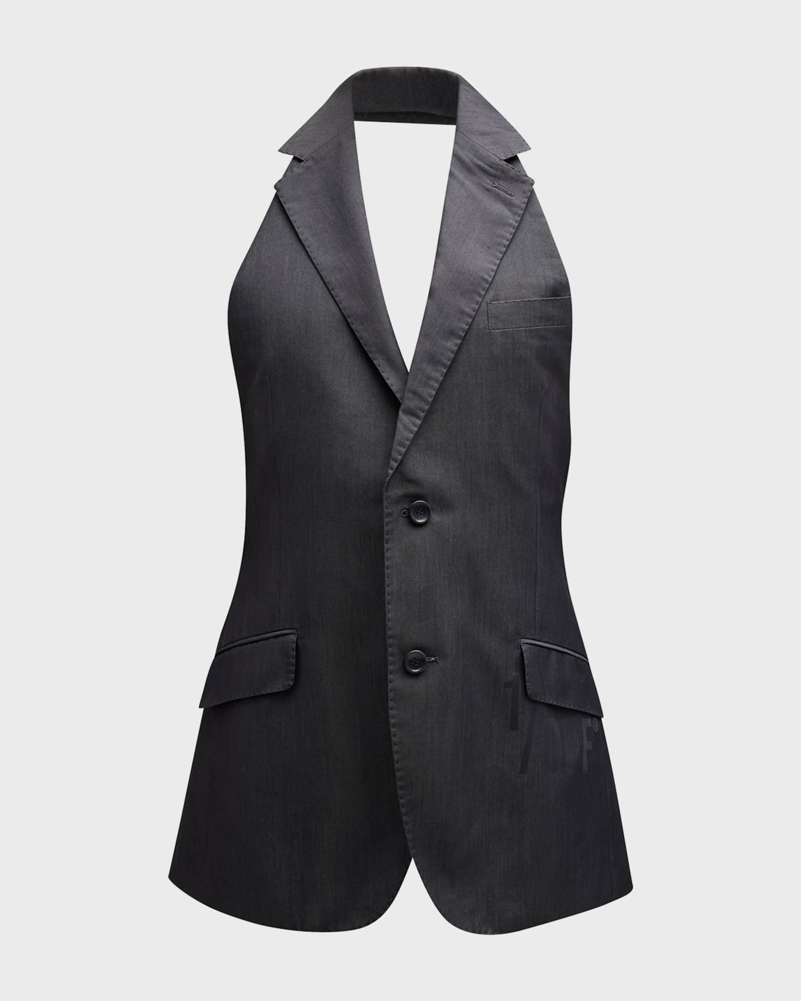 1/OFF One-Of-A-Kind Sleeveless Halter Jacket Mini Dress | Neiman Marcus