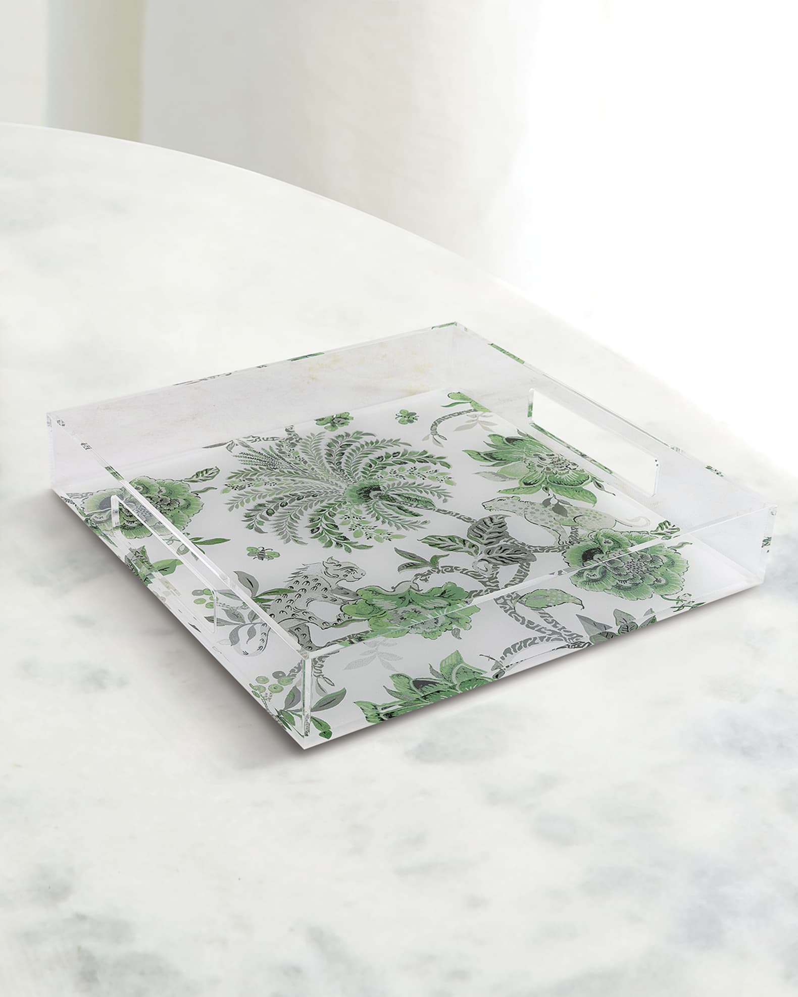 Port 68 Braganza Blue Lucite Tray | Neiman Marcus