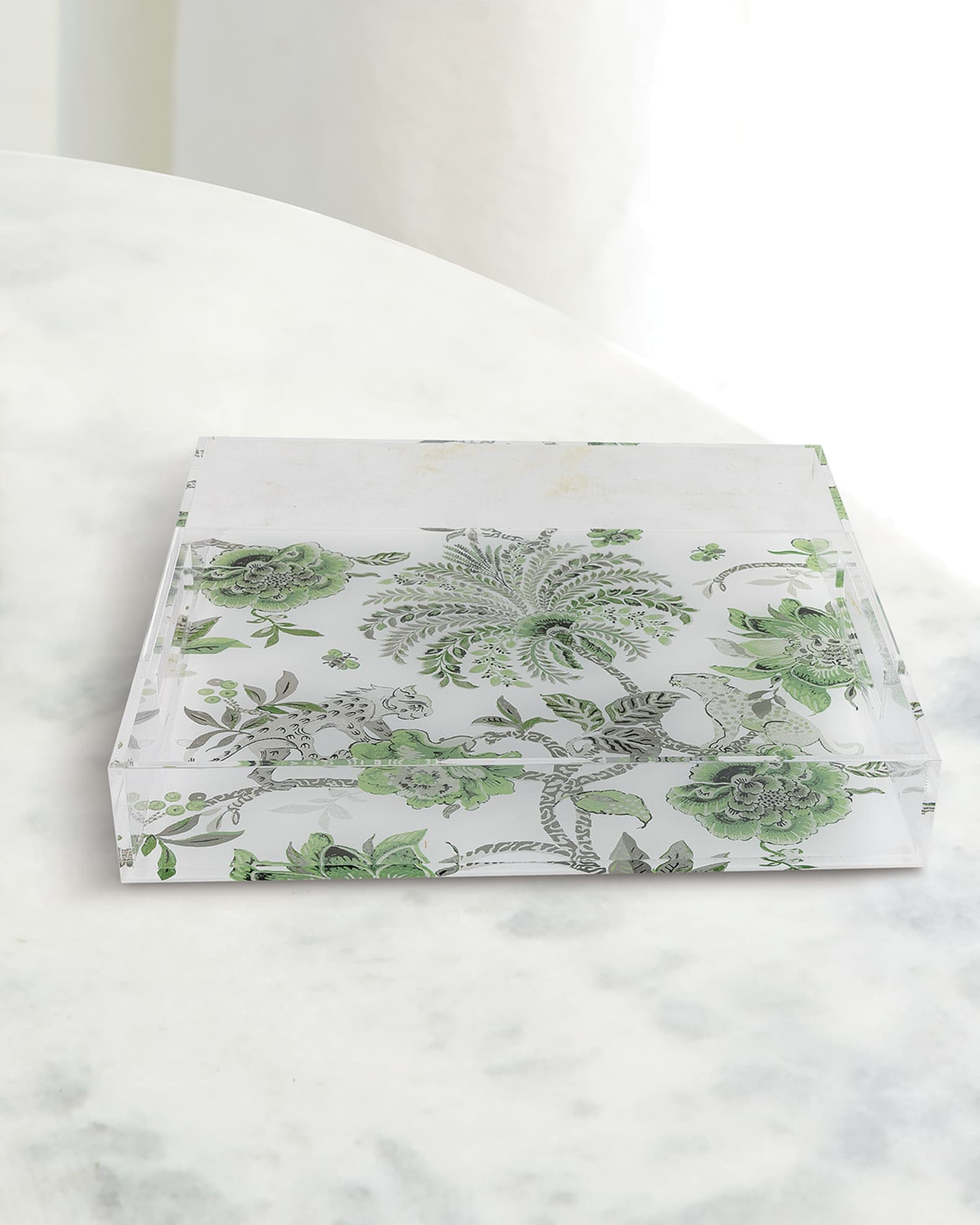 Port 68 Braganza Blue Lucite Tray | Neiman Marcus